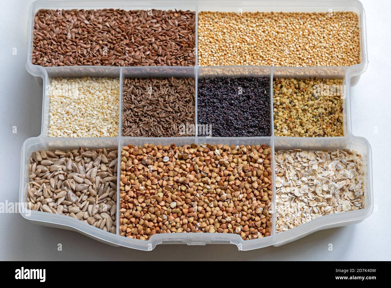 Seeds and Grains Healthy Food Selection Variety Stock Photo - Alamy