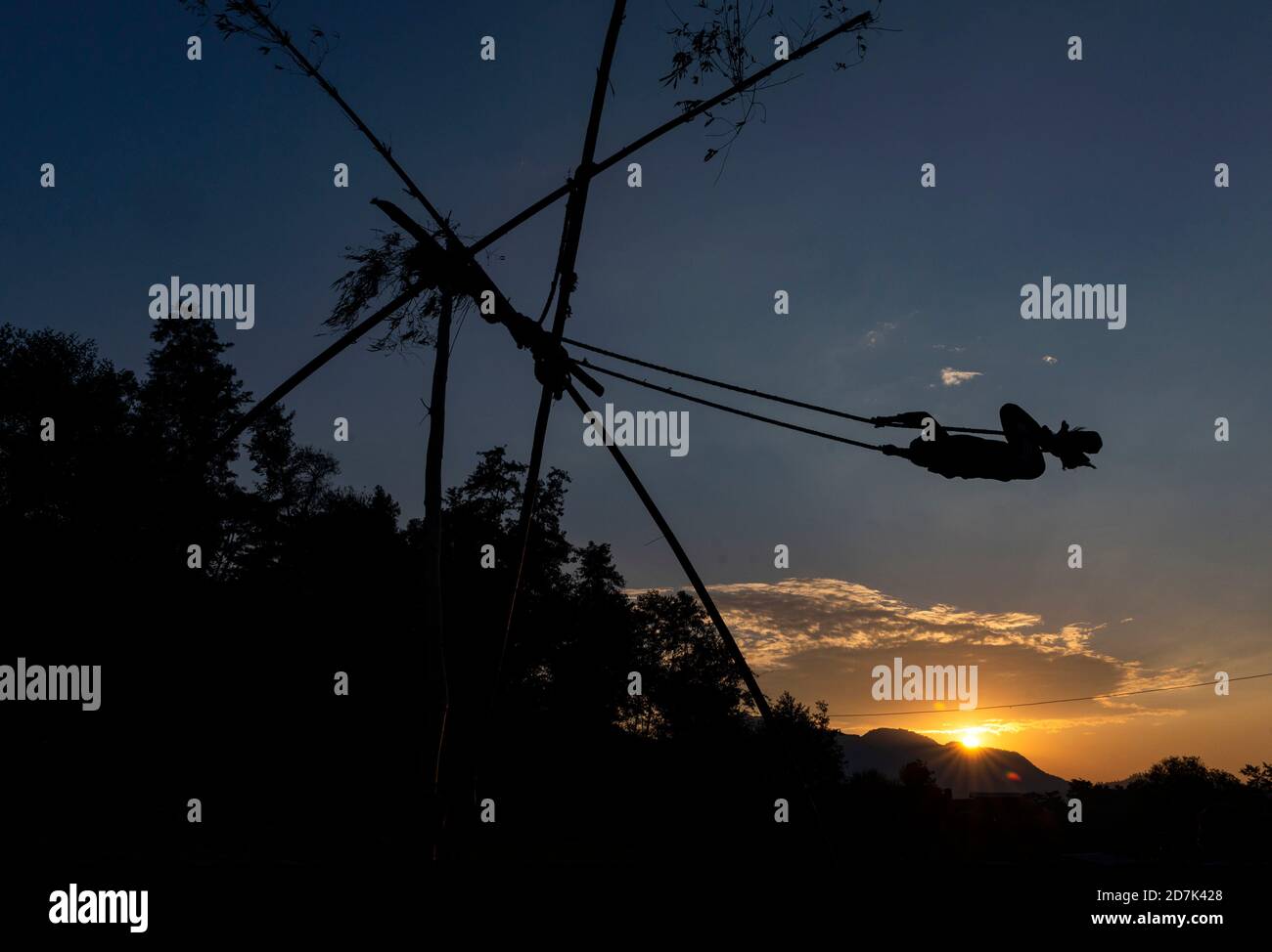 Dashain ping swing hi-res stock photography and images - Alamy