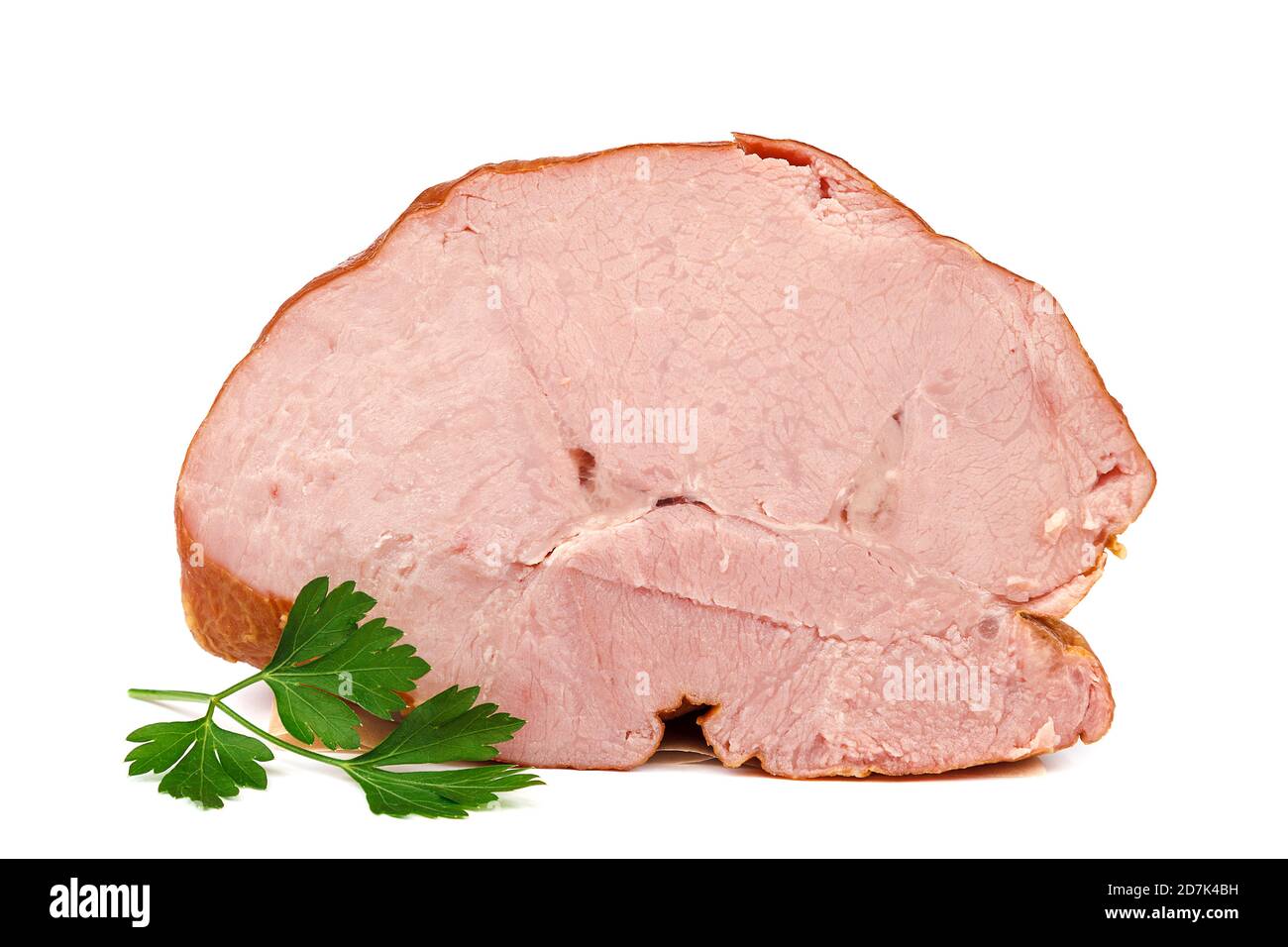 Smoked meat isolated on a white background Stock Photo - Alamy