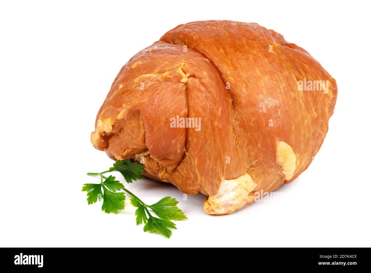 Smoked meat isolated on a white background Stock Photo - Alamy