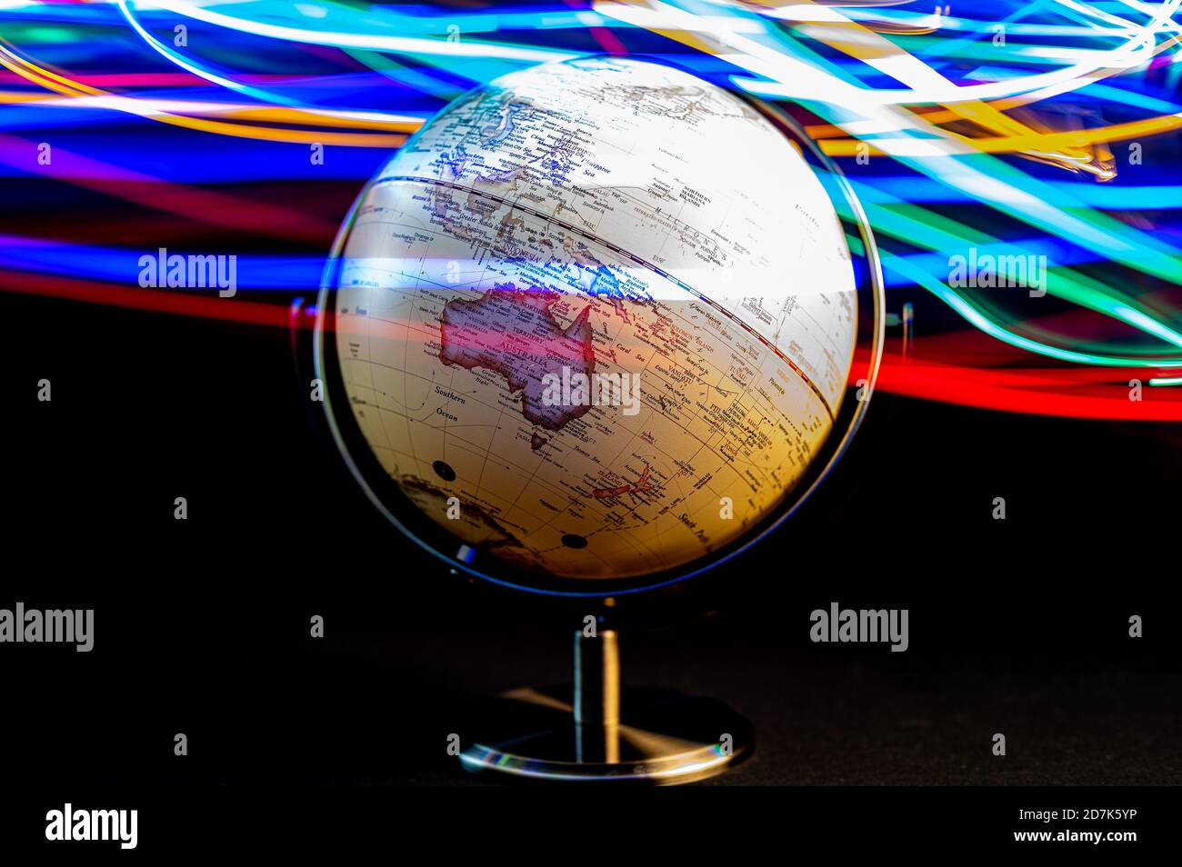 The World In Lights Stock Photo - Alamy