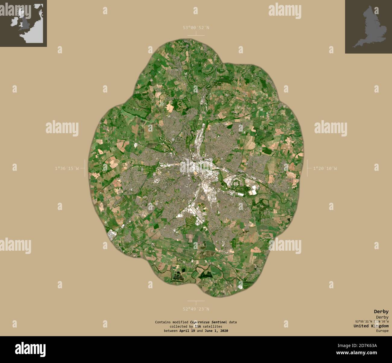 Derby outline map hi-res stock photography and images - Alamy