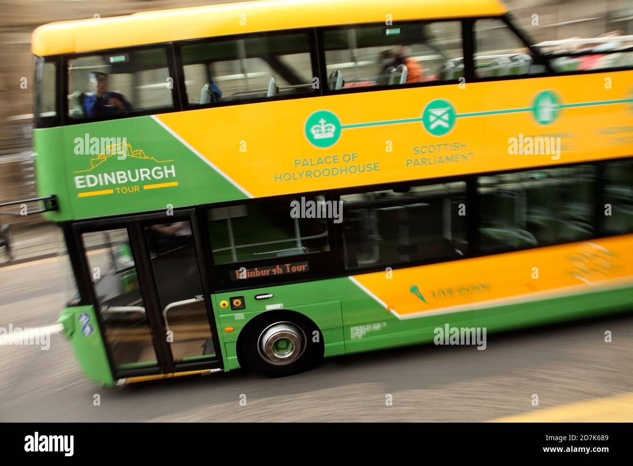 Double decker tour bus, Edinburgh, Scotland Stock Photo - Alamy