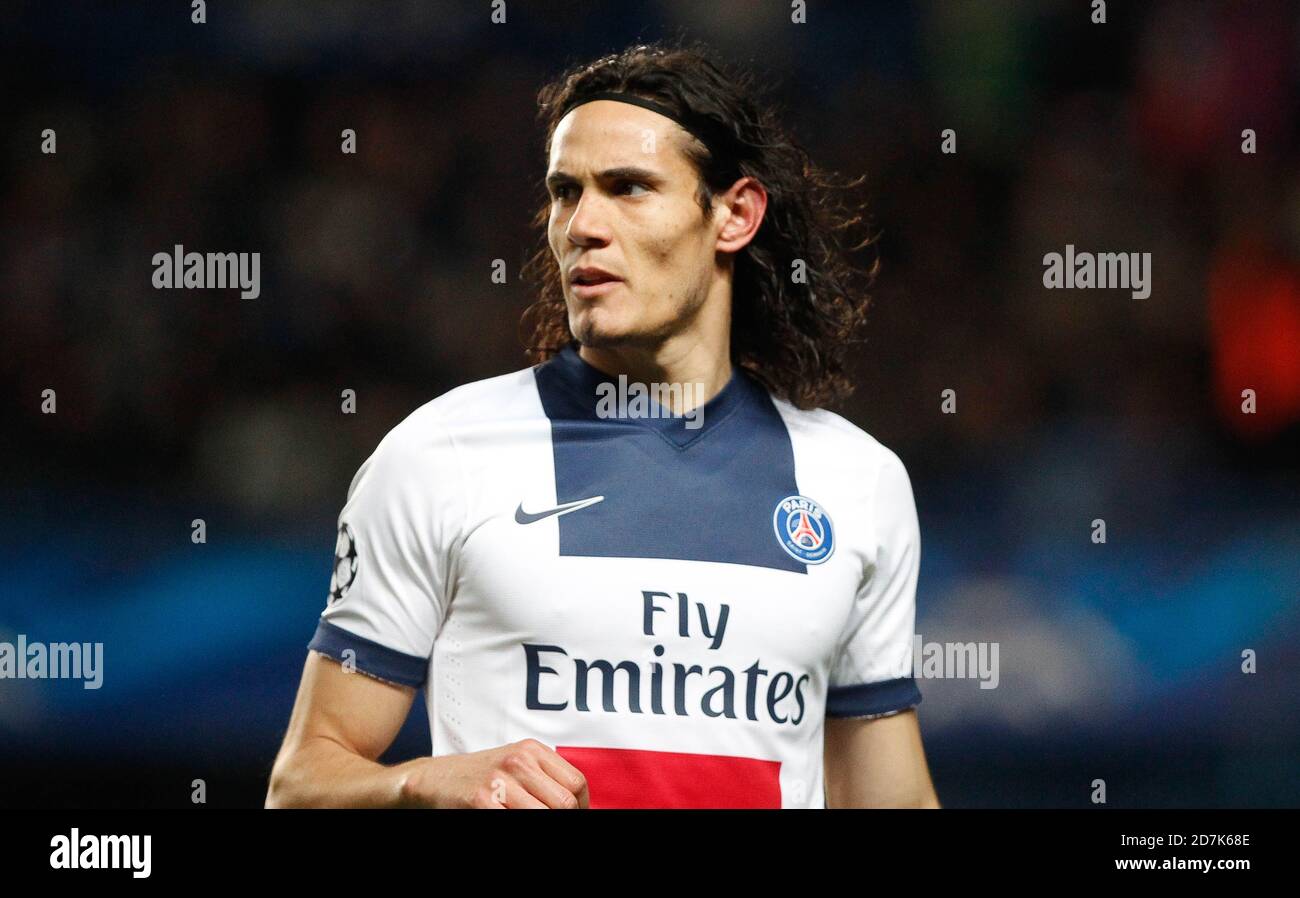 Edison Cavani of Paris Saint Germain during the UEFA Champions League ...