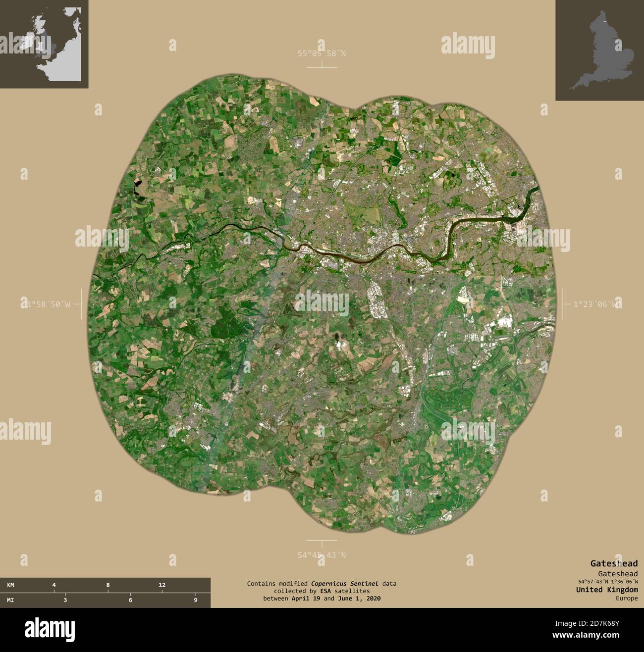 Map of gateshead hi-res stock photography and images - Alamy