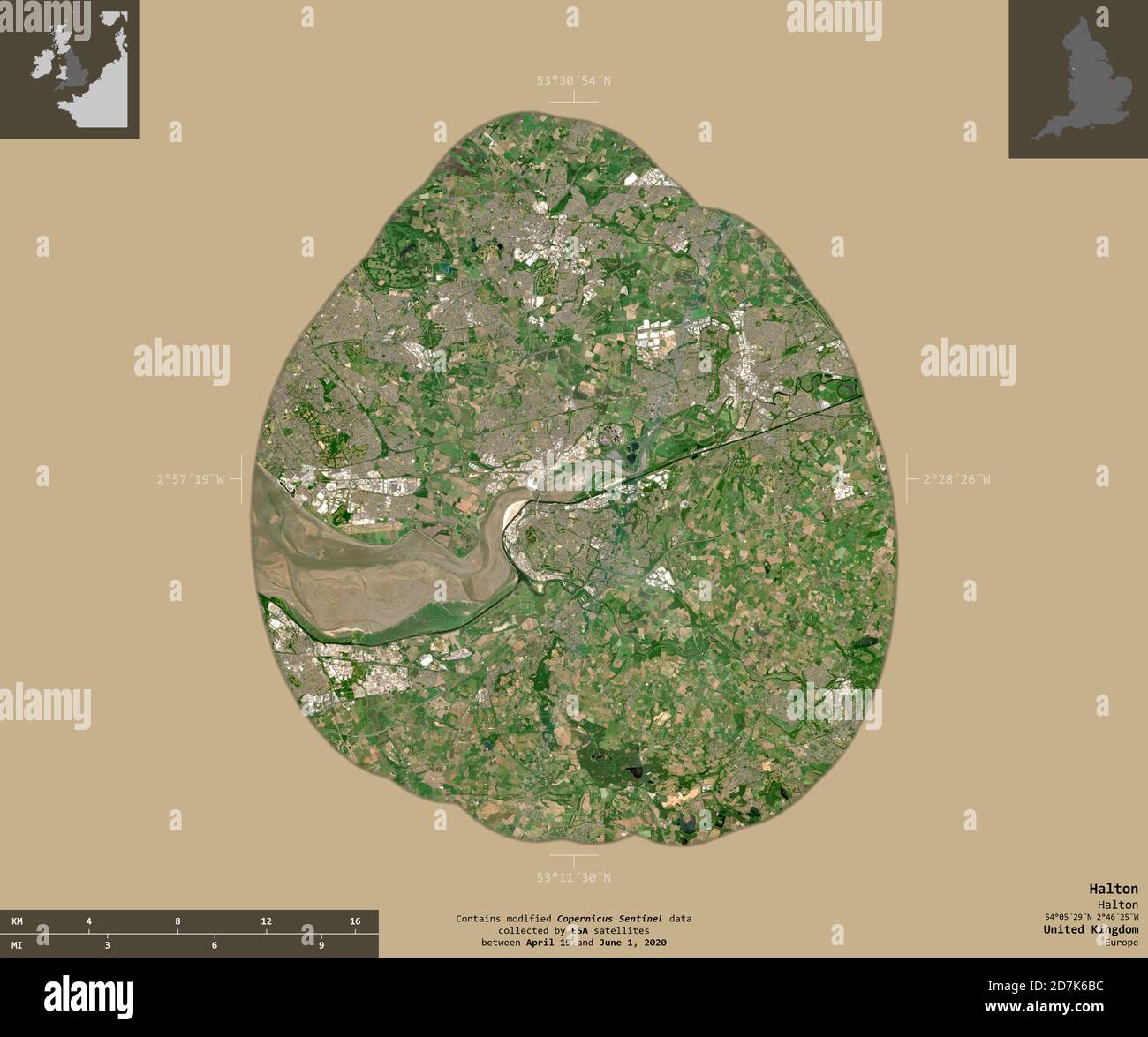 Halton outline map hi-res stock photography and images - Alamy