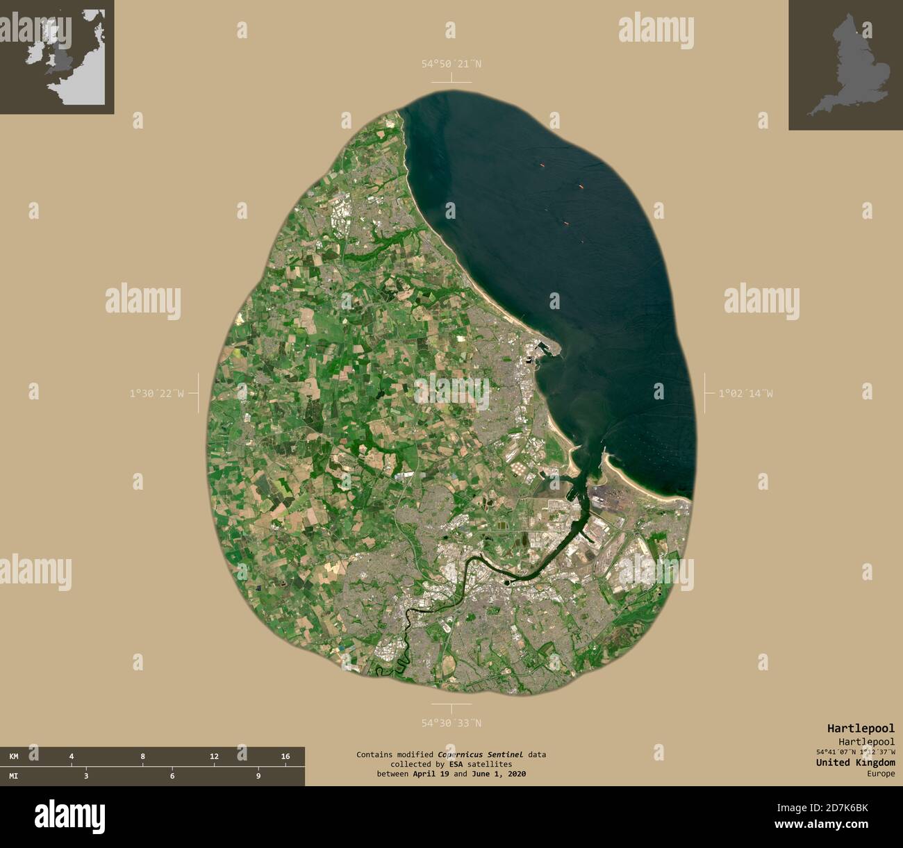 Hartlepool map hi-res stock photography and images - Alamy