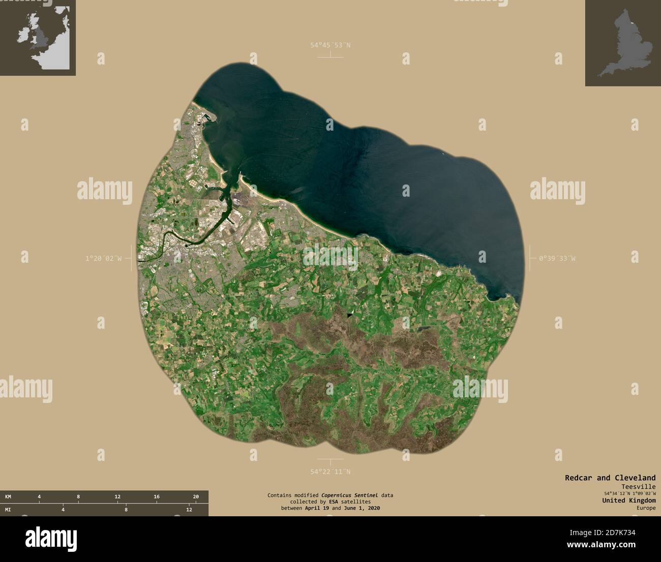 Map of redcar and cleveland hi-res stock photography and images - Alamy