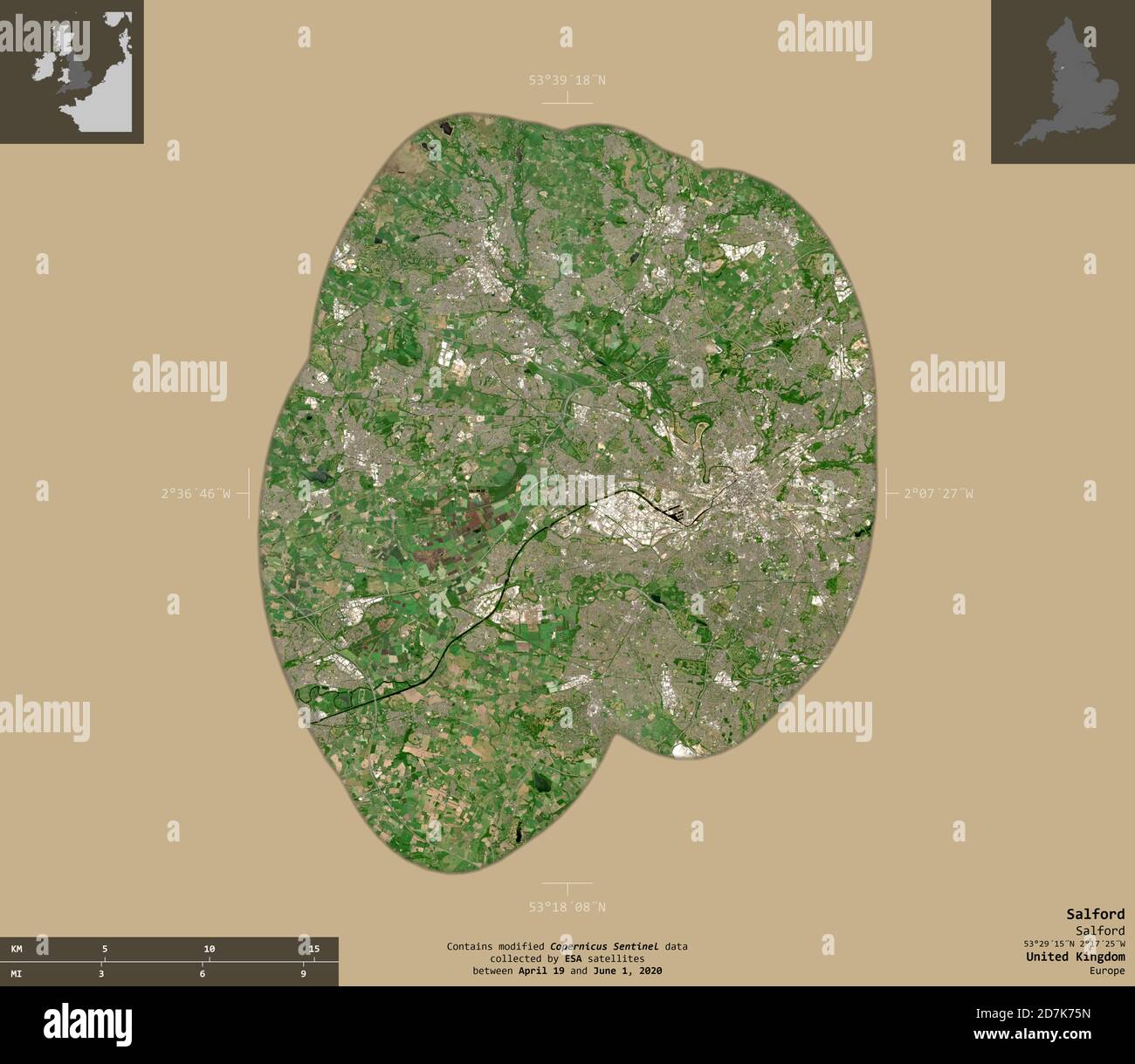 Map of salford hi-res stock photography and images - Alamy