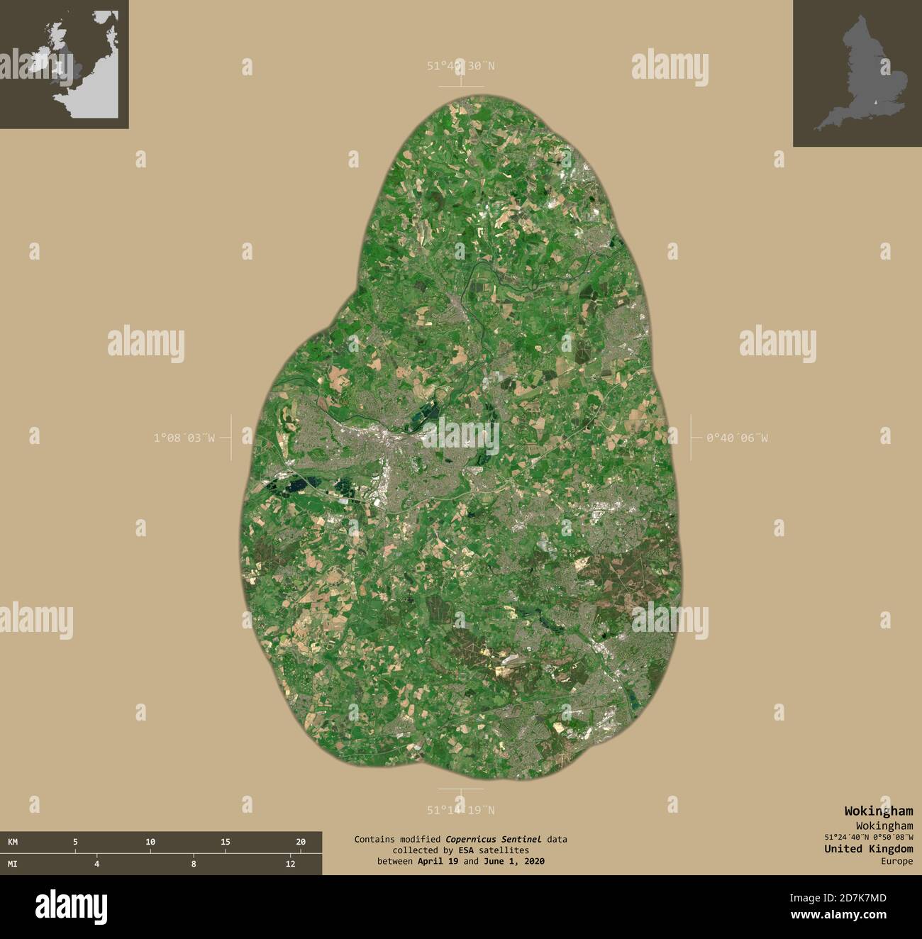 Wokingham map hi-res stock photography and images - Alamy