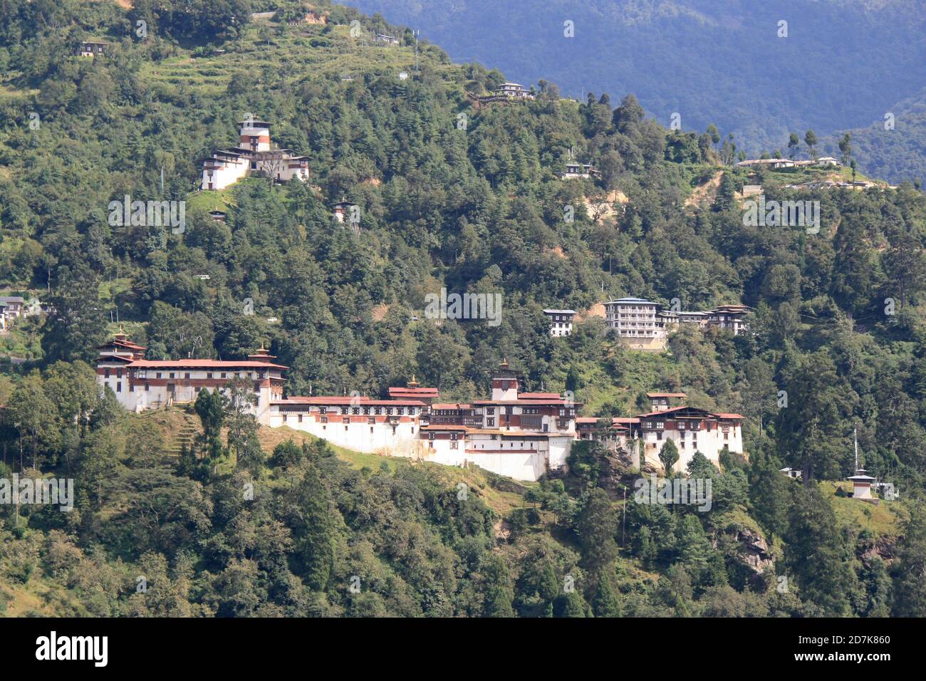 buddhist fortress (dzong) in trongsa in bhutan Stock Photo - Alamy