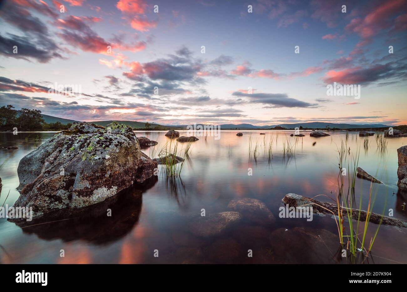 Still Landscape on Rannoch Moor Stock Photo - Alamy
