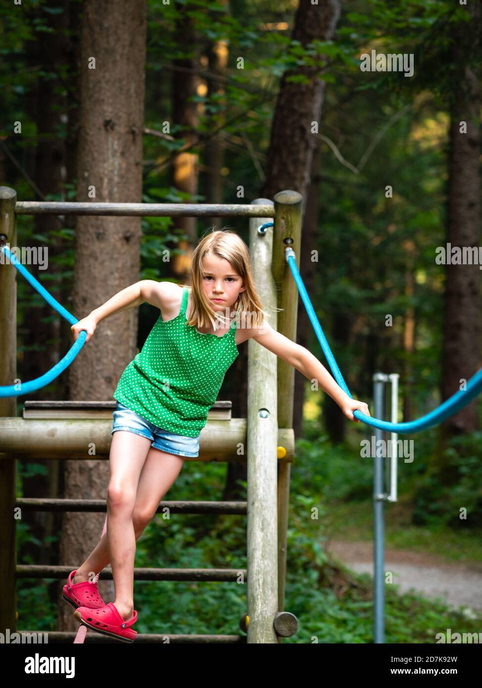 Young Girl with Face of Determination Stock Photo - Alamy