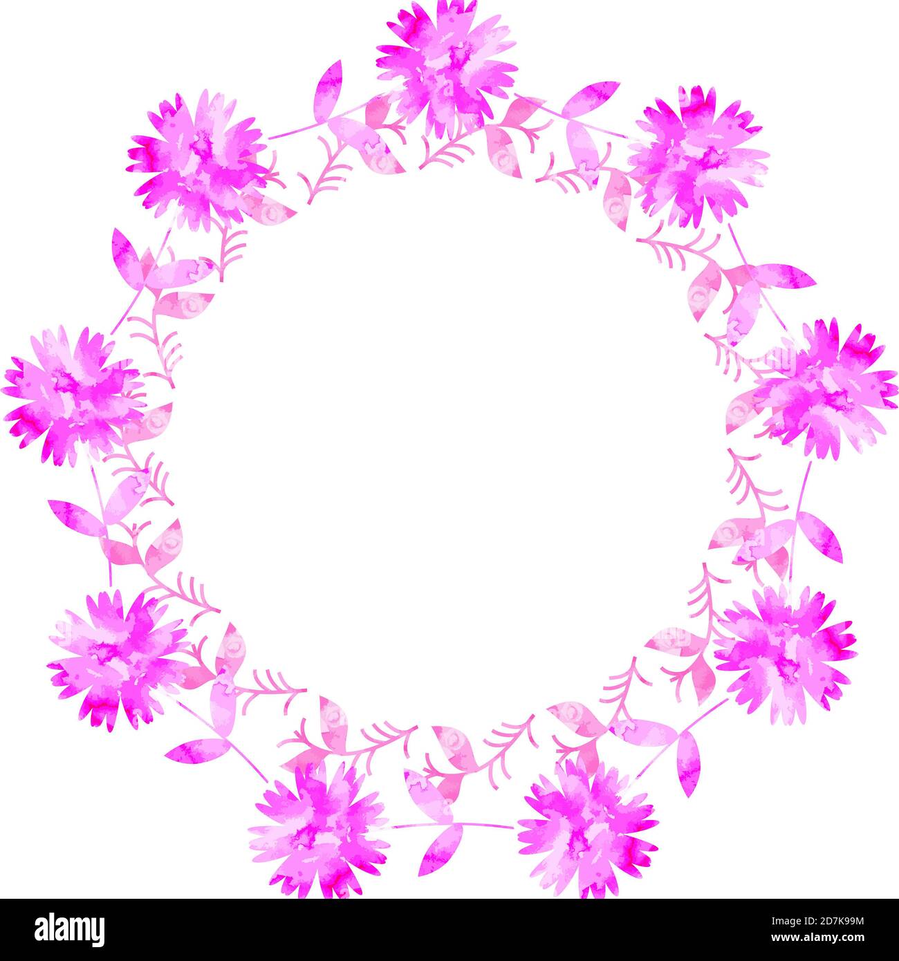 Blooming floral pattern in Cut Out Stock Images & Pictures - Alamy