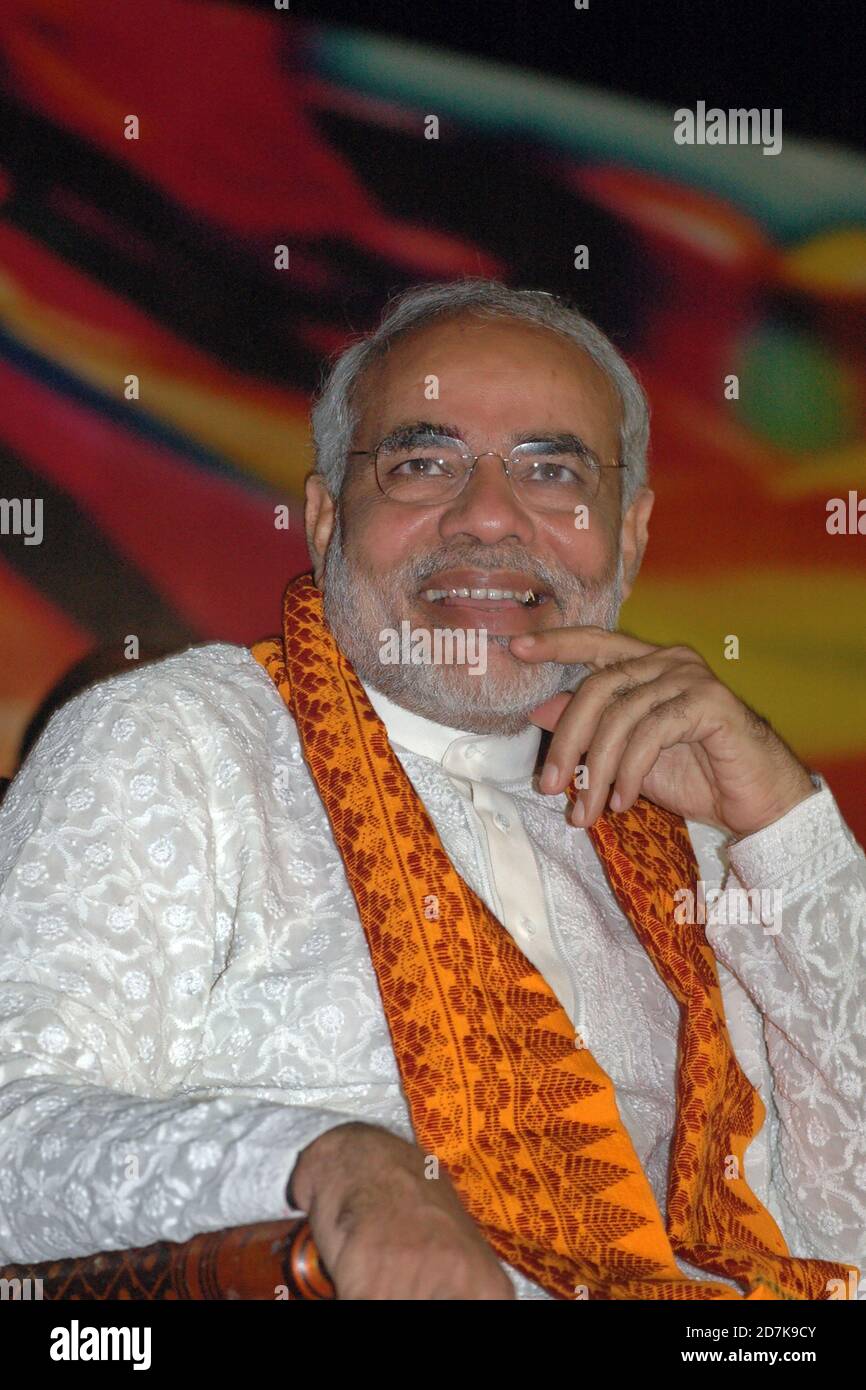 Prime Minister of India , Mr. Narendra Modi, Gujarat, India Stock Photo ...