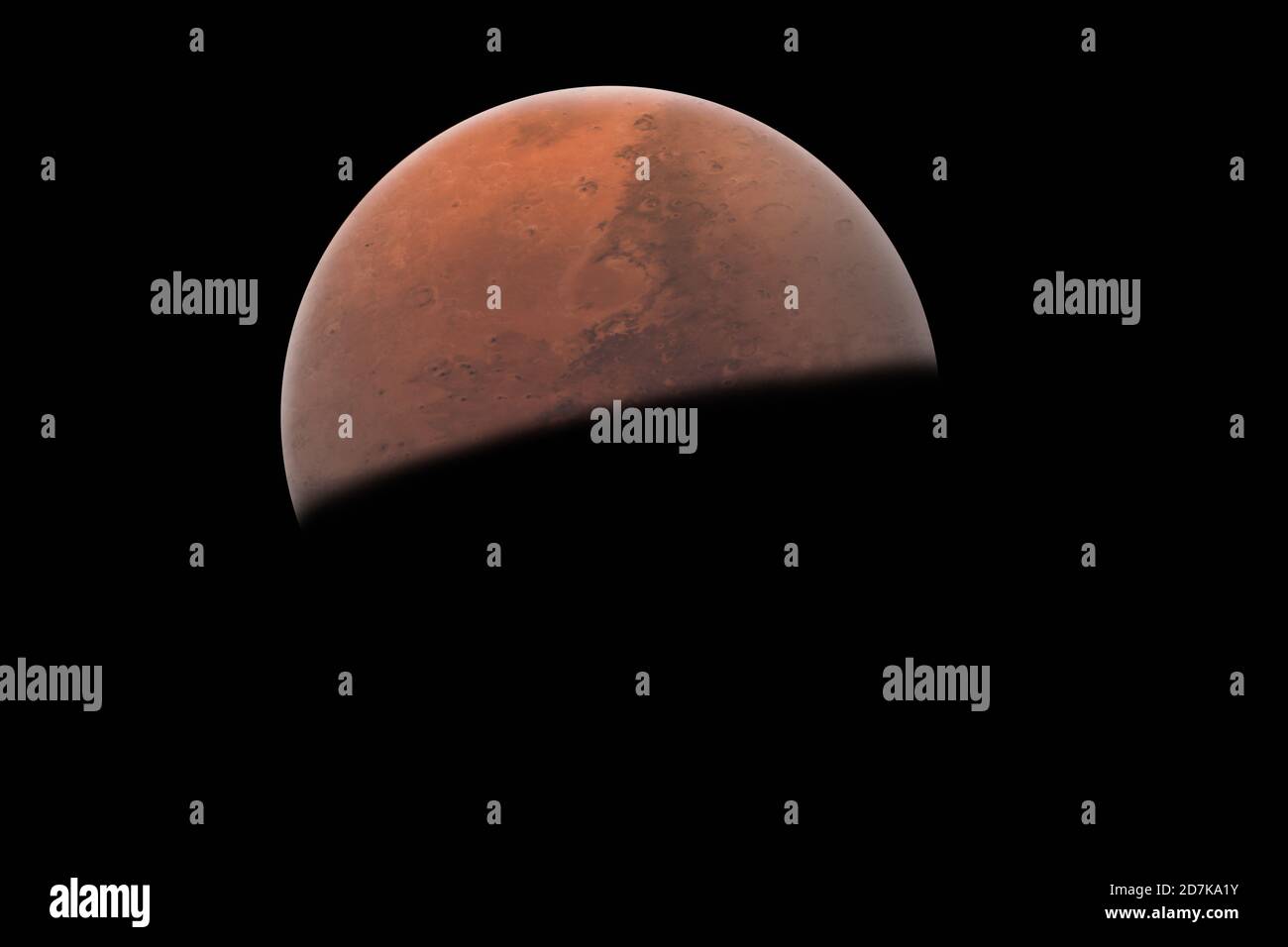 Mars planet in outer space showing the beauty of space exploration ...