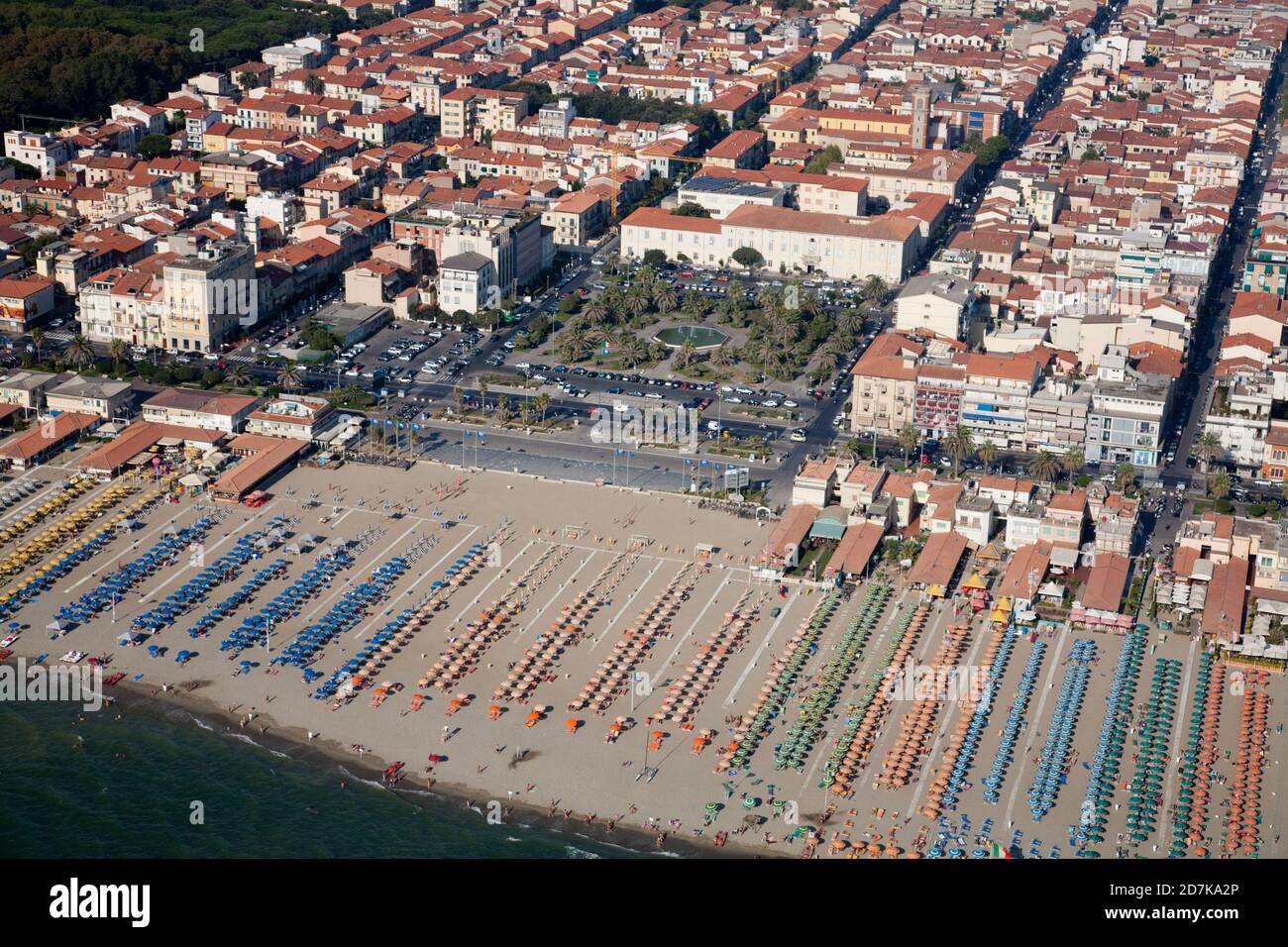 Aerial view of Viareggio beach and promenade Stock Photo - Alamy