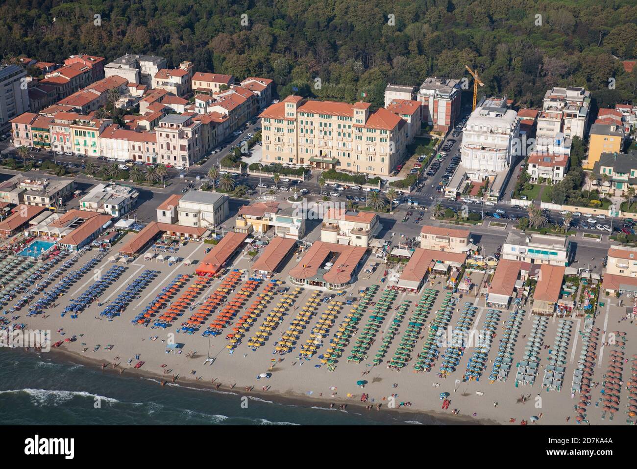 Aerial view of Viareggio beach and promenade Stock Photo - Alamy