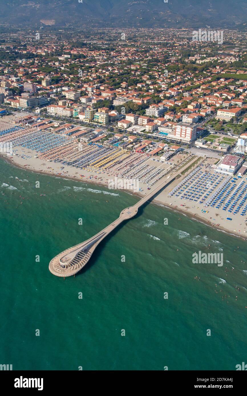 Aerial view of Lido di Camaiore, Tuscany Stock Photo - Alamy