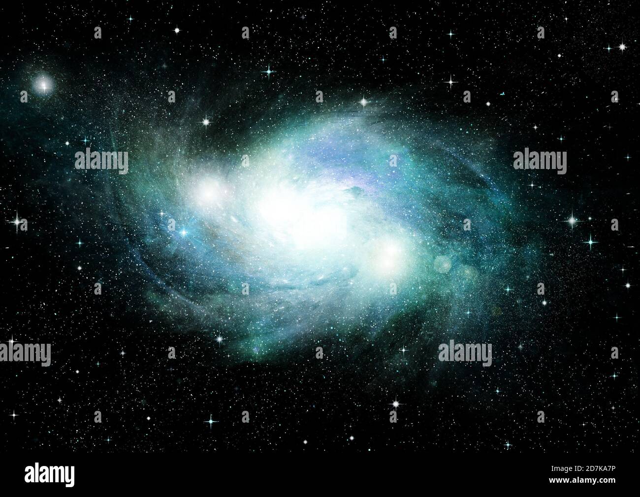 Stars, dust and gas nebula in a far galaxy. Elements of this image ...