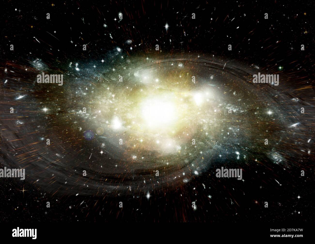 Stars, dust and gas nebula in a far galaxy. Elements of this image ...