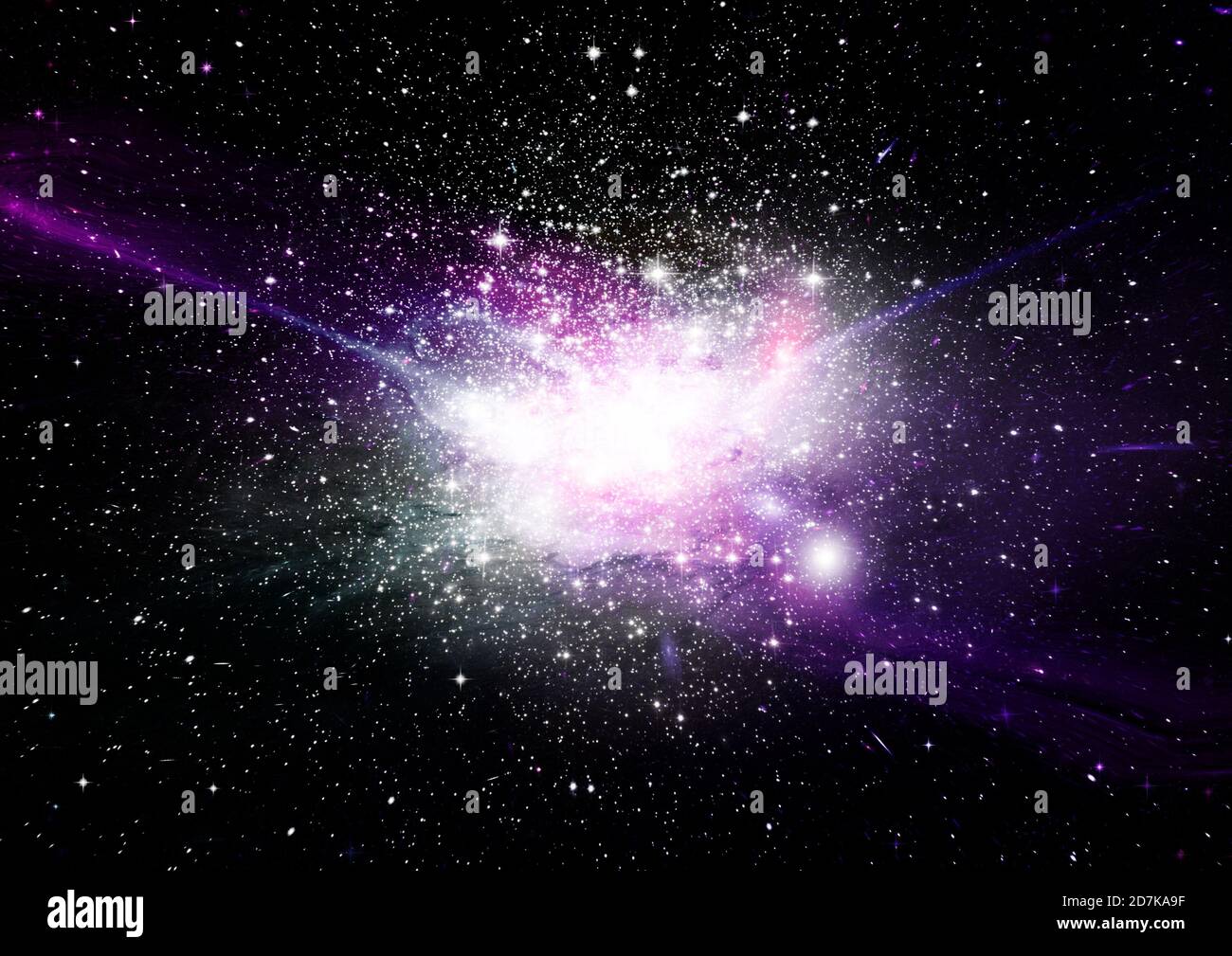 Stars, dust and gas nebula in a far galaxy. Elements of this image ...