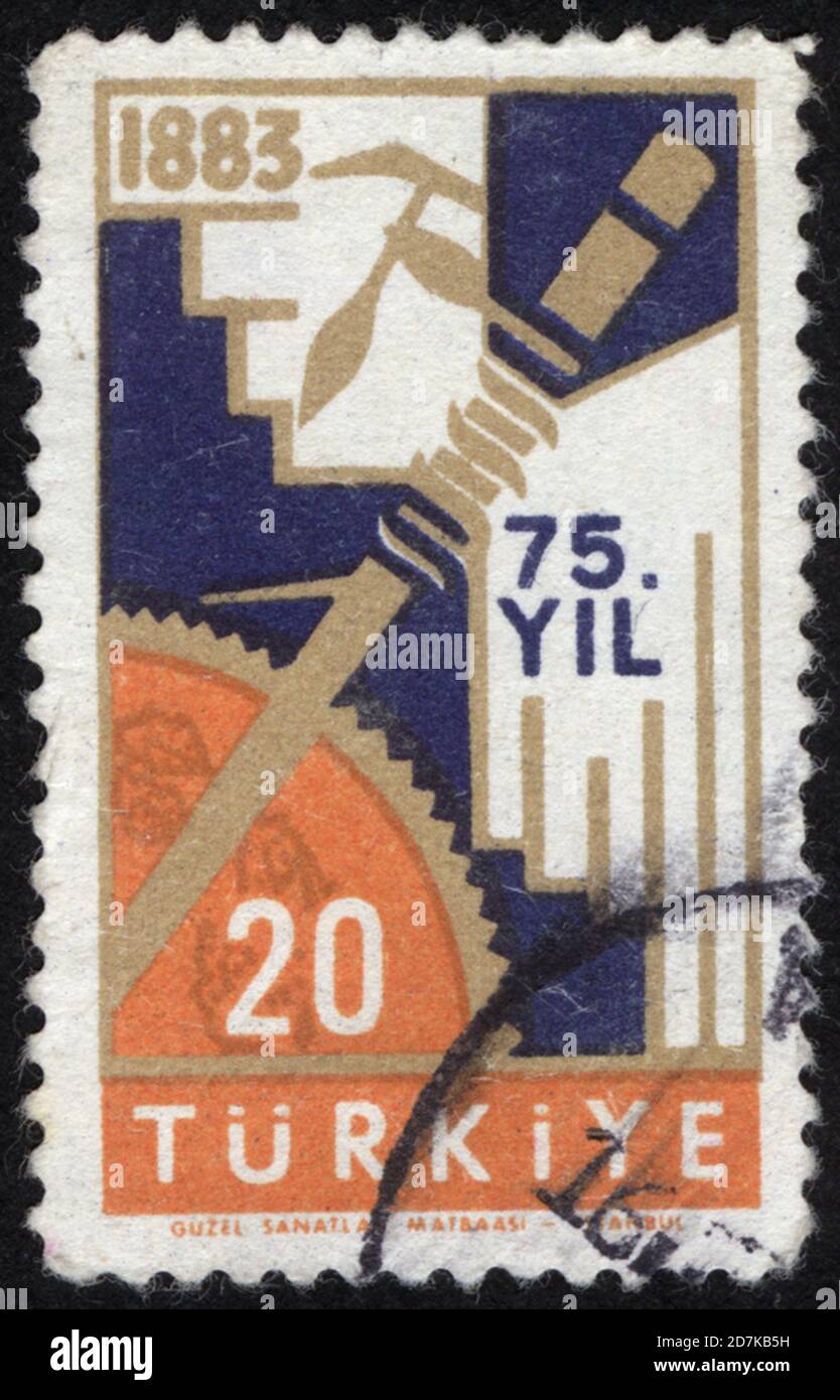 Republic of Turkey. Republic of Turkey postage stamp. Republic of ...