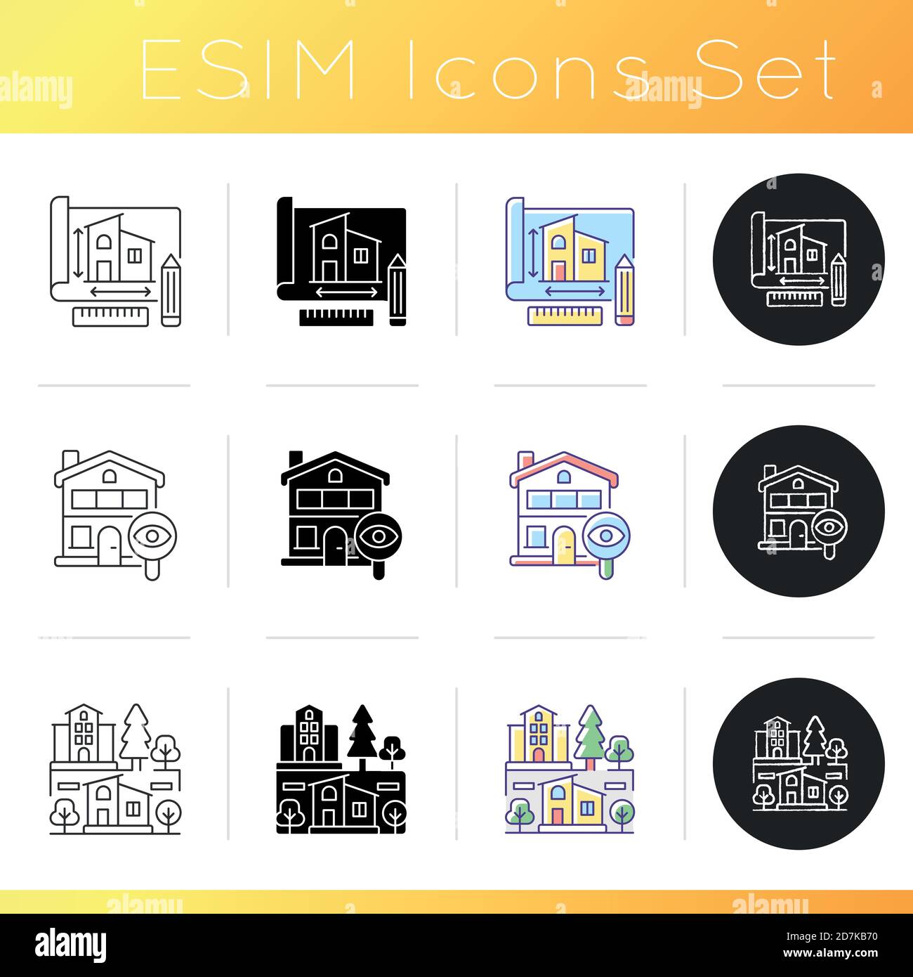 Building icons set Stock Vector Image & Art - Alamy