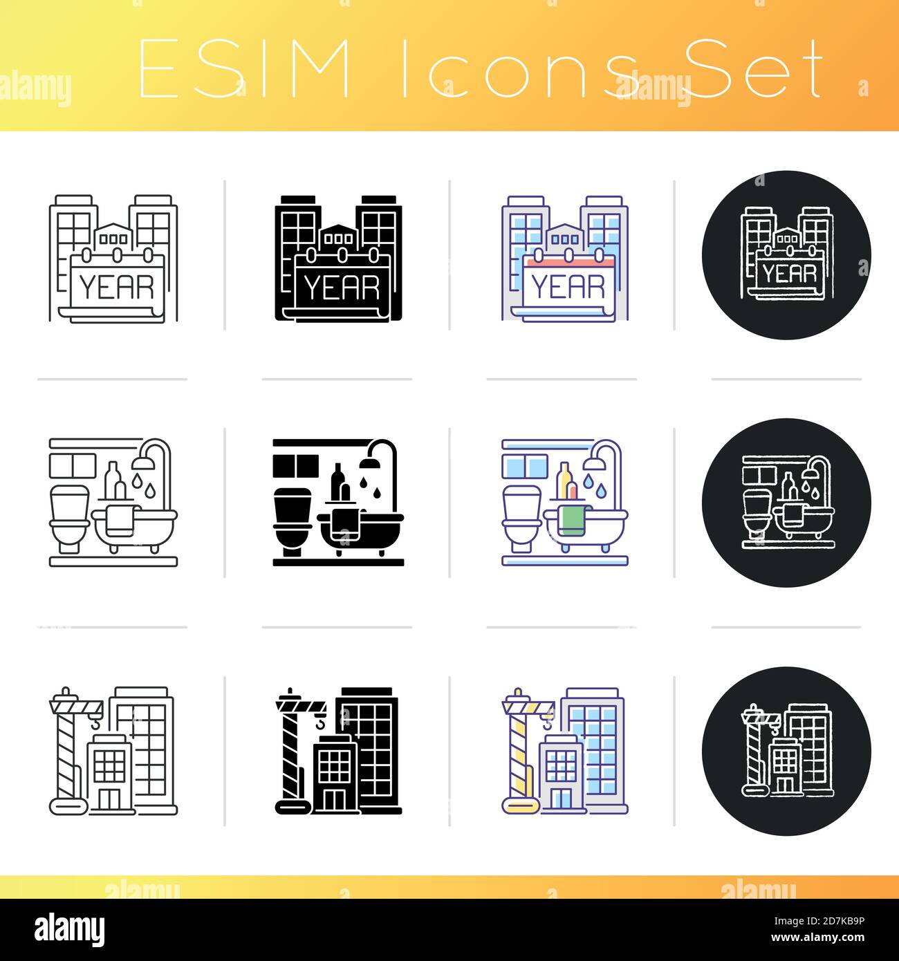 Apartment icons set Stock Vector Image & Art - Alamy