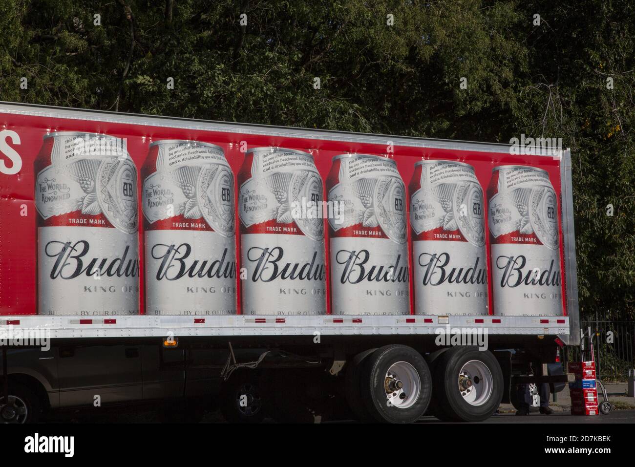 Budweiser delivery truck on the street in New York City Stock Photo - Alamy