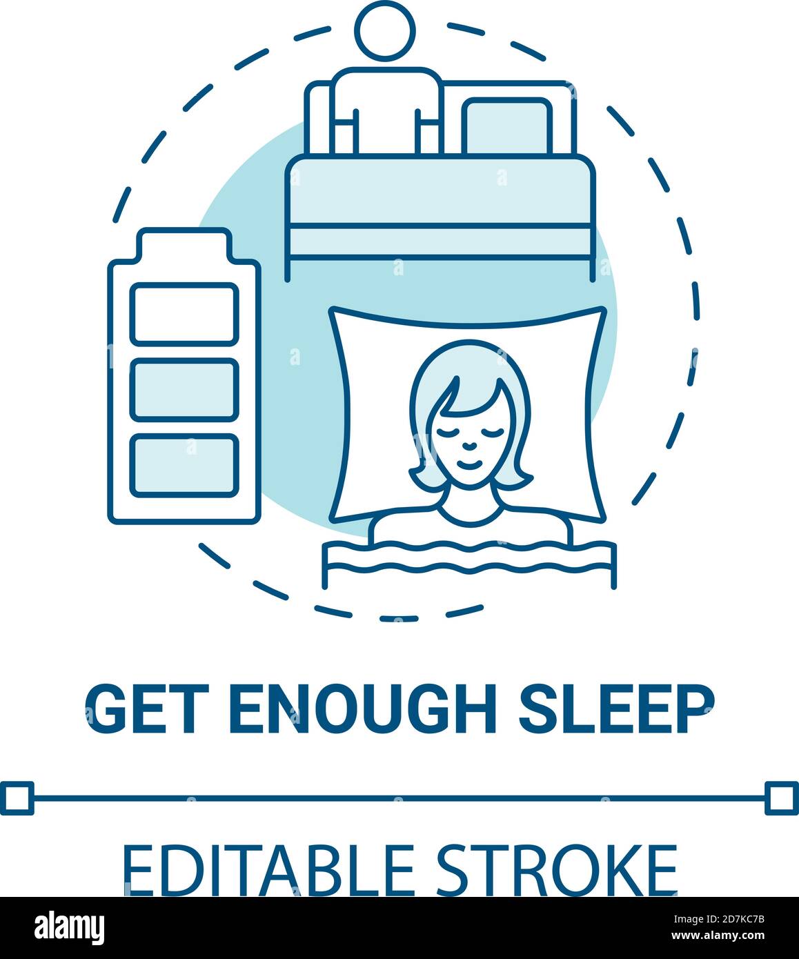 Get enough sleep concept icon Stock Vector Image & Art - Alamy