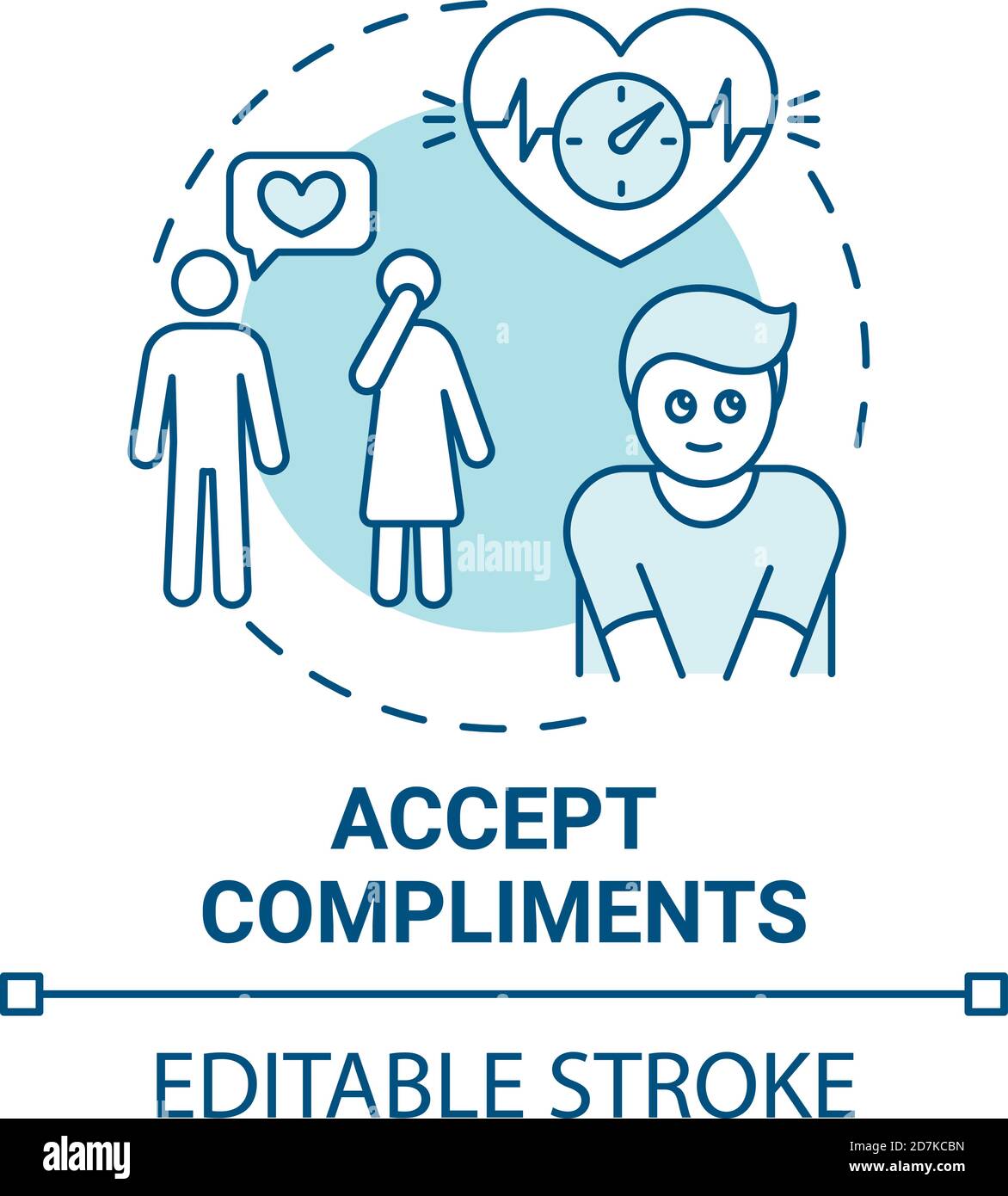 Accept compliments concept icon Stock Vector Image & Art - Alamy