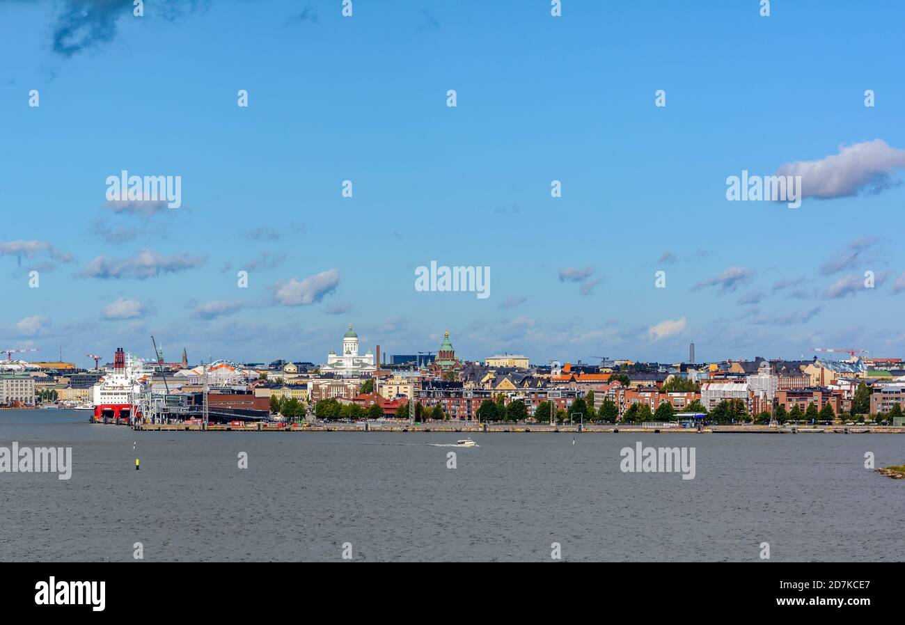 Helsinki cityscape shot from water Stock Photo - Alamy