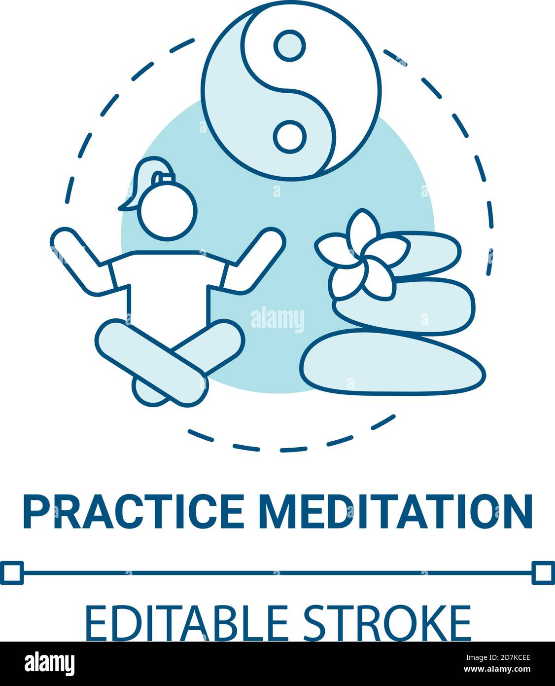 Practice meditation concept icon Stock Vector Image & Art - Alamy