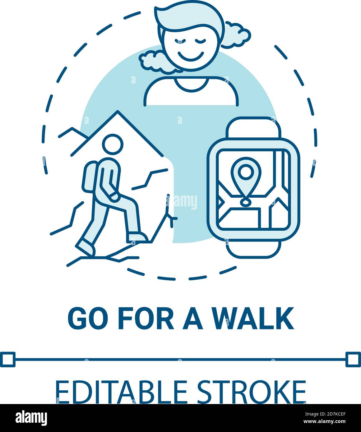 Go for a walk concept icon Stock Vector Image & Art - Alamy