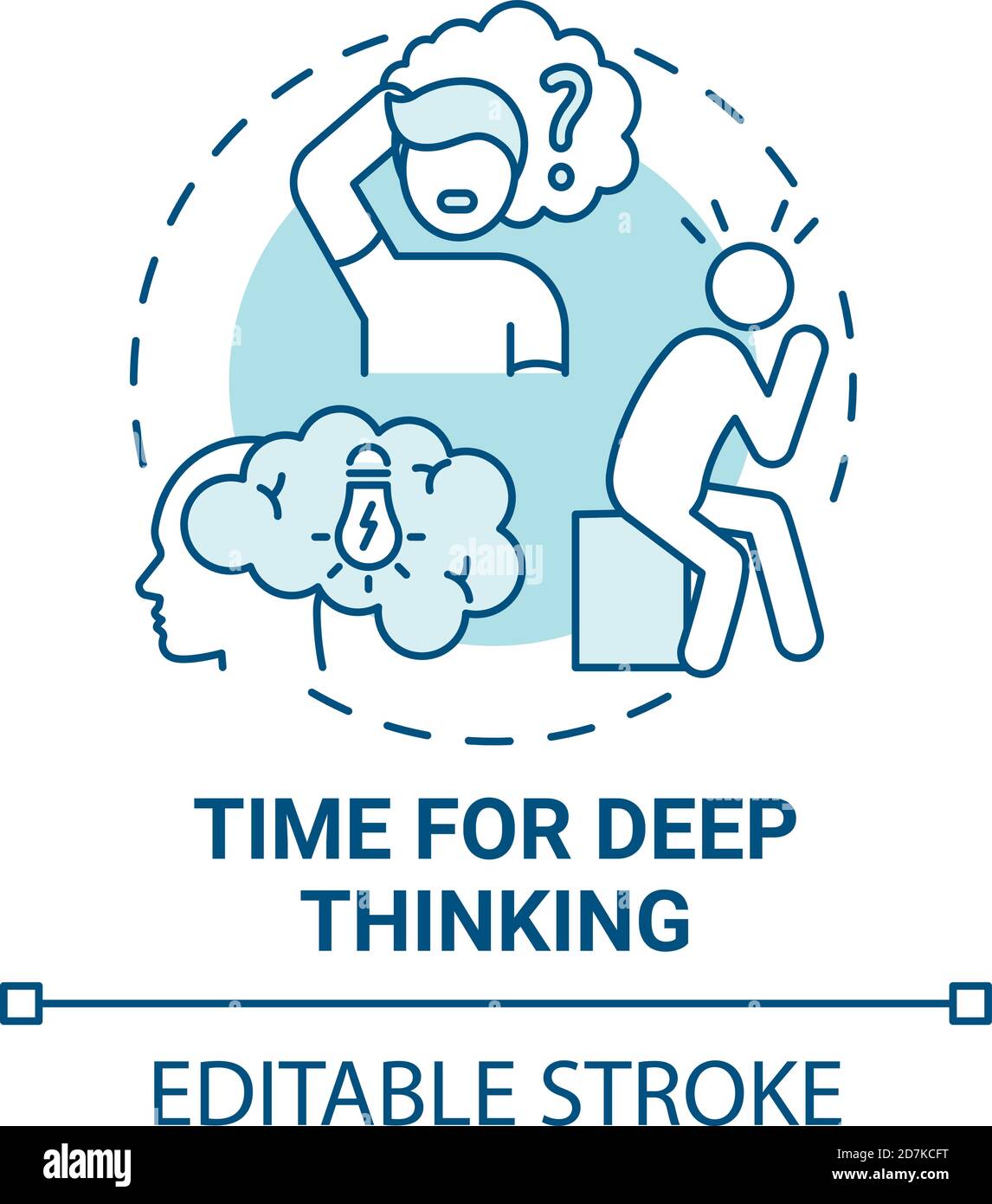 Time for deep thinking concept icon Stock Vector Image & Art - Alamy