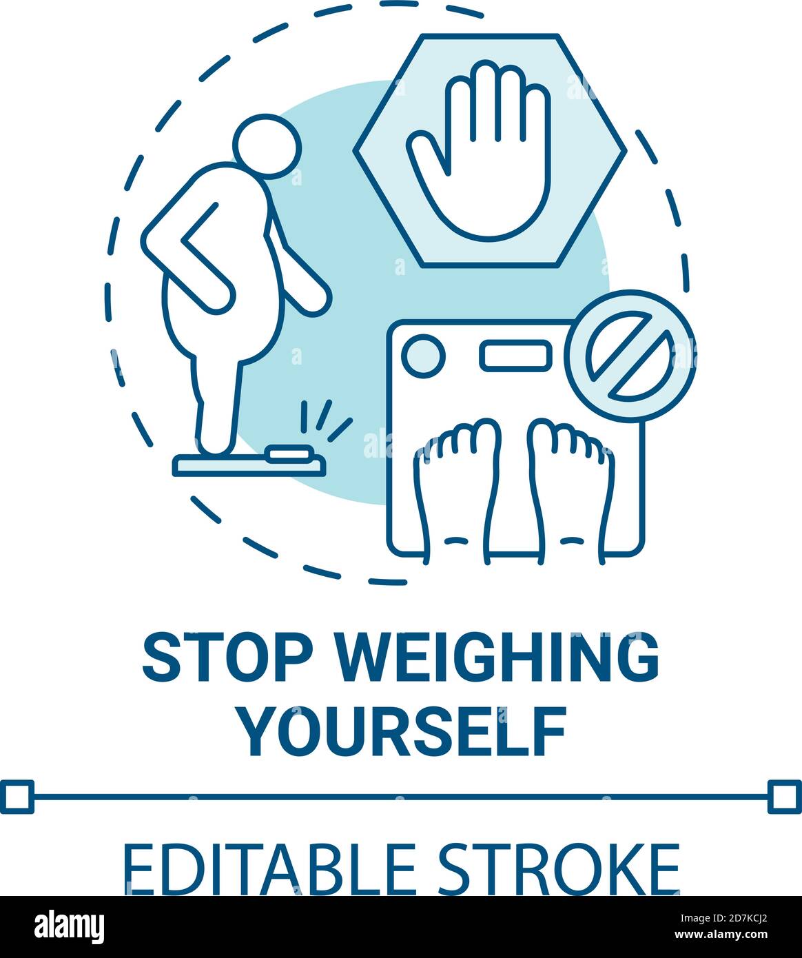 Stop weighing yourself concept icon Stock Vector Image & Art - Alamy