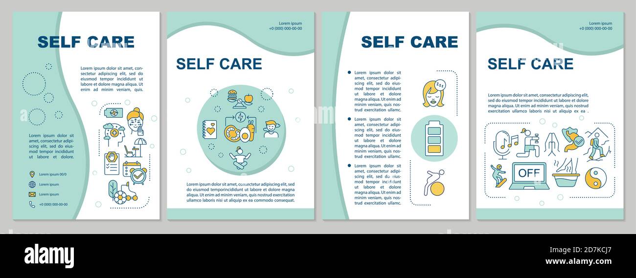 Self care practice brochure template Stock Vector Image & Art - Alamy
