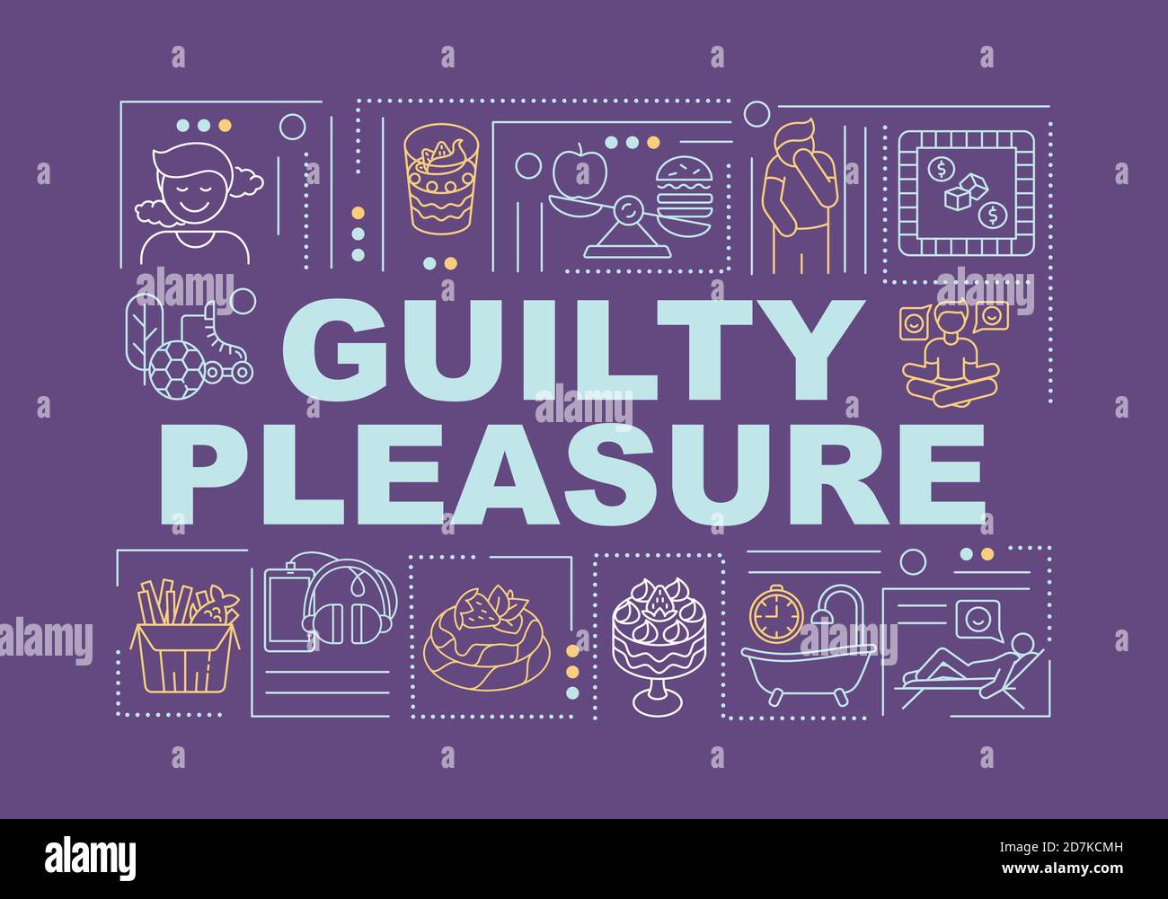 Guilty pleasure word concepts banner Stock Vector Image & Art - Alamy