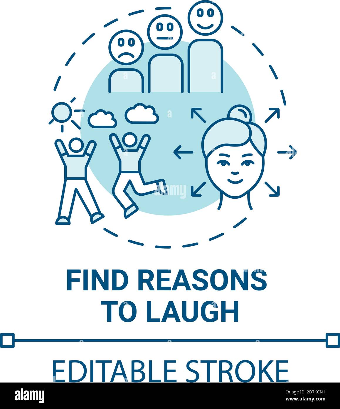 Find reasons to laugh concept icon Stock Vector Image & Art - Alamy