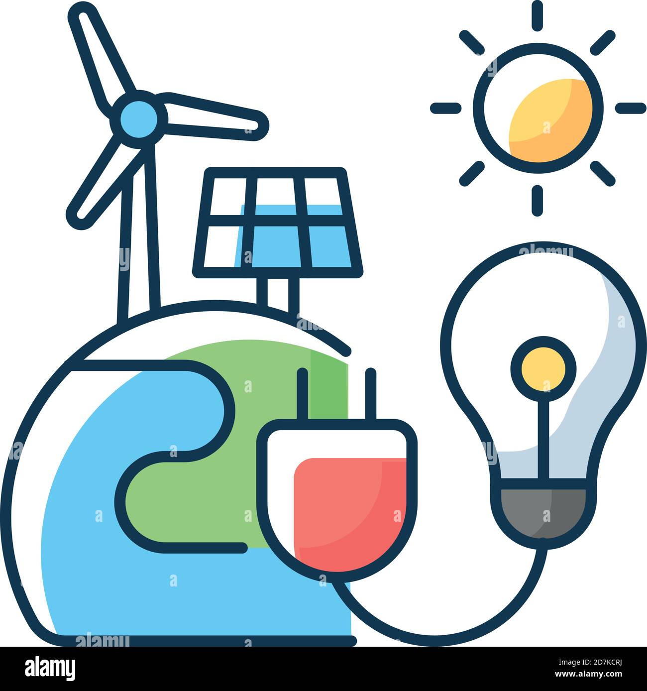 Energy sector RGB color icon Stock Vector Image & Art - Alamy