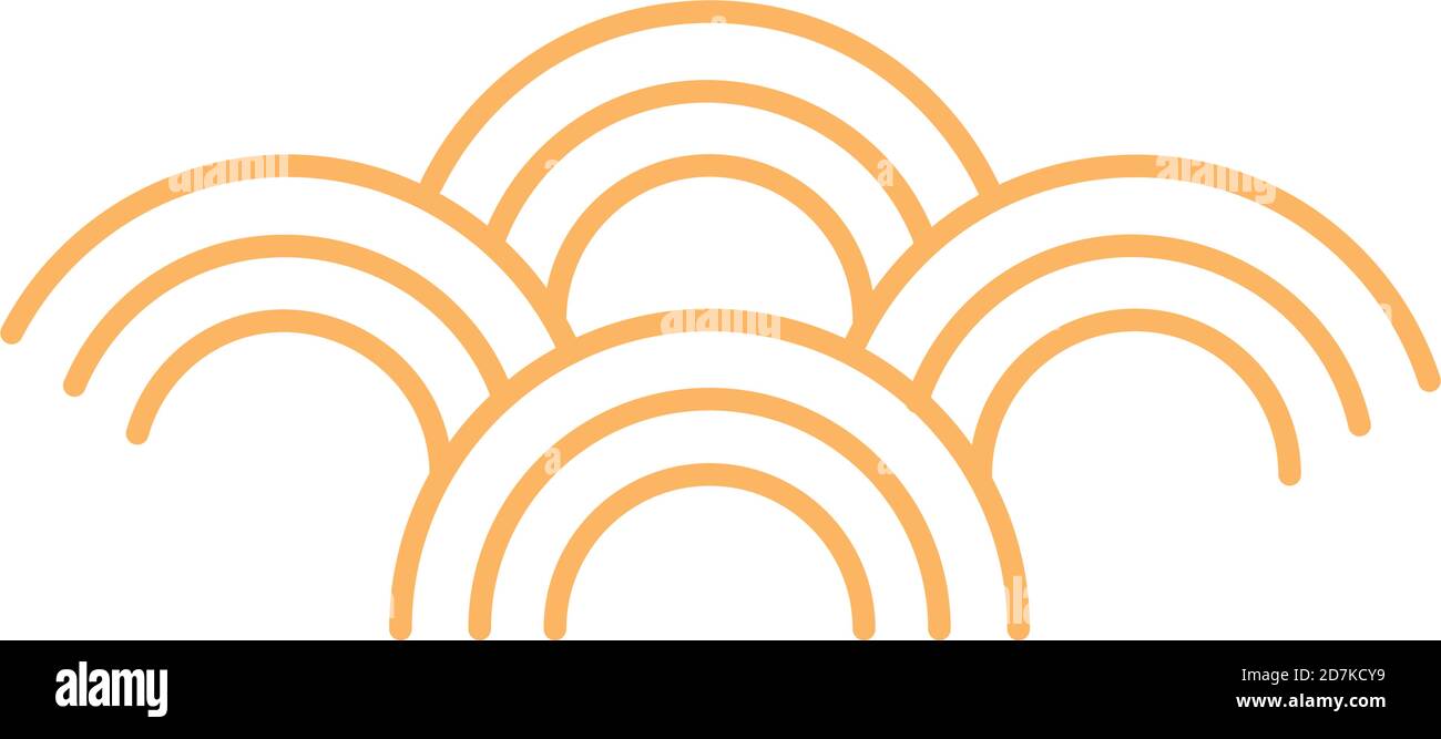 abstract gold half circles shapes decoration vector illustration line ...