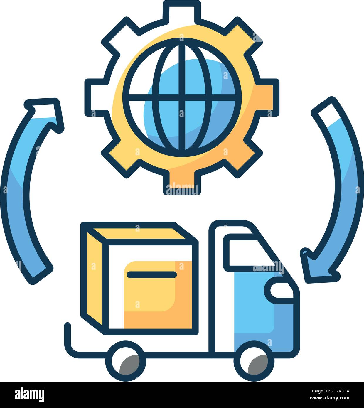 Transport truck lorry infrastructure Stock Vector Images - Alamy