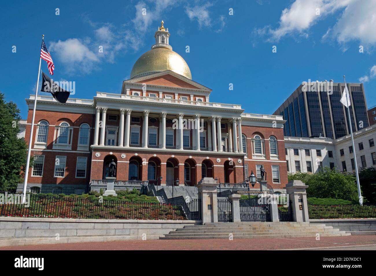 State Capitol Building Statehouse Boston Massachusetts, USA Stock Photo ...
