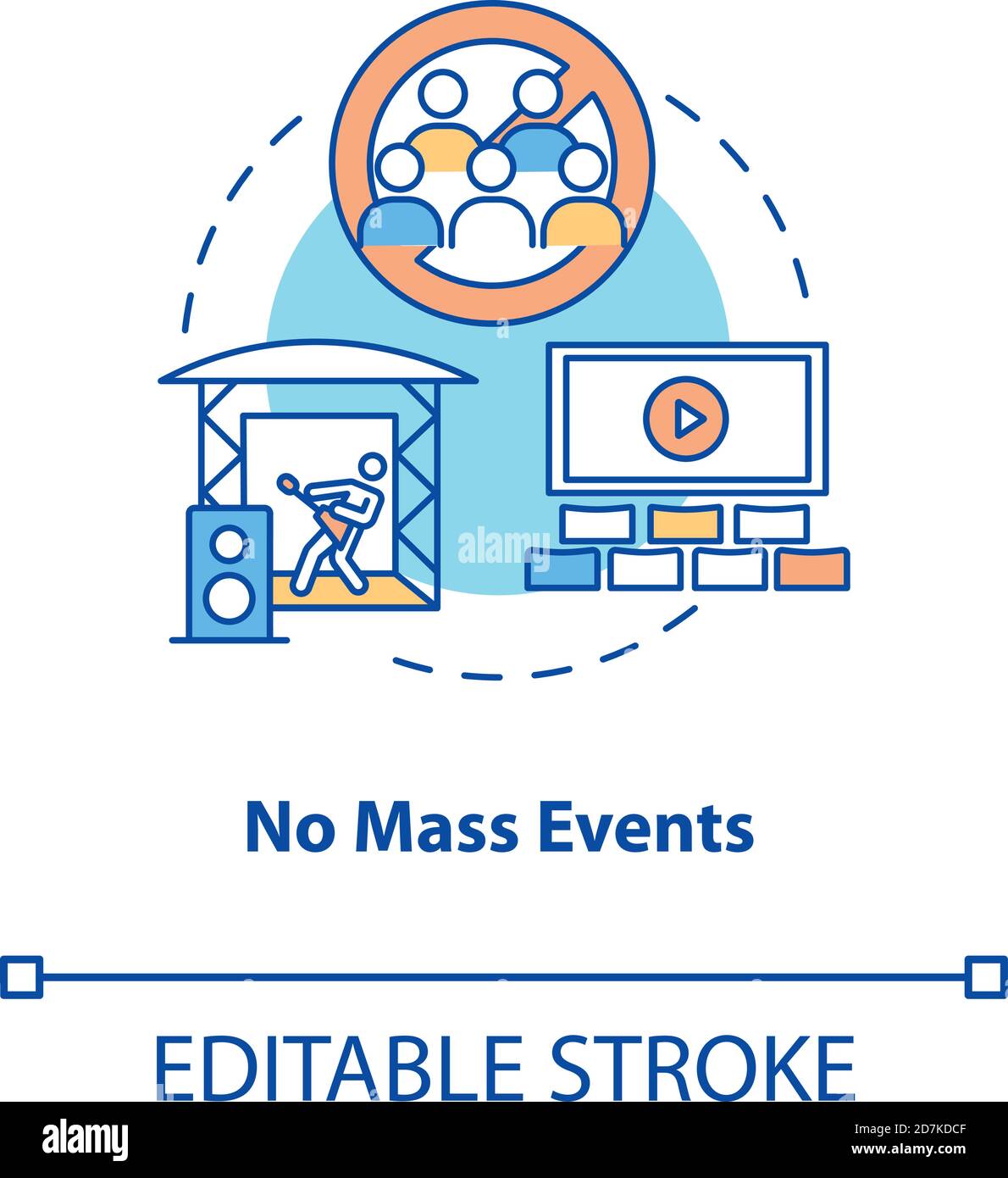 No mass events concept icon Stock Vector Image & Art - Alamy