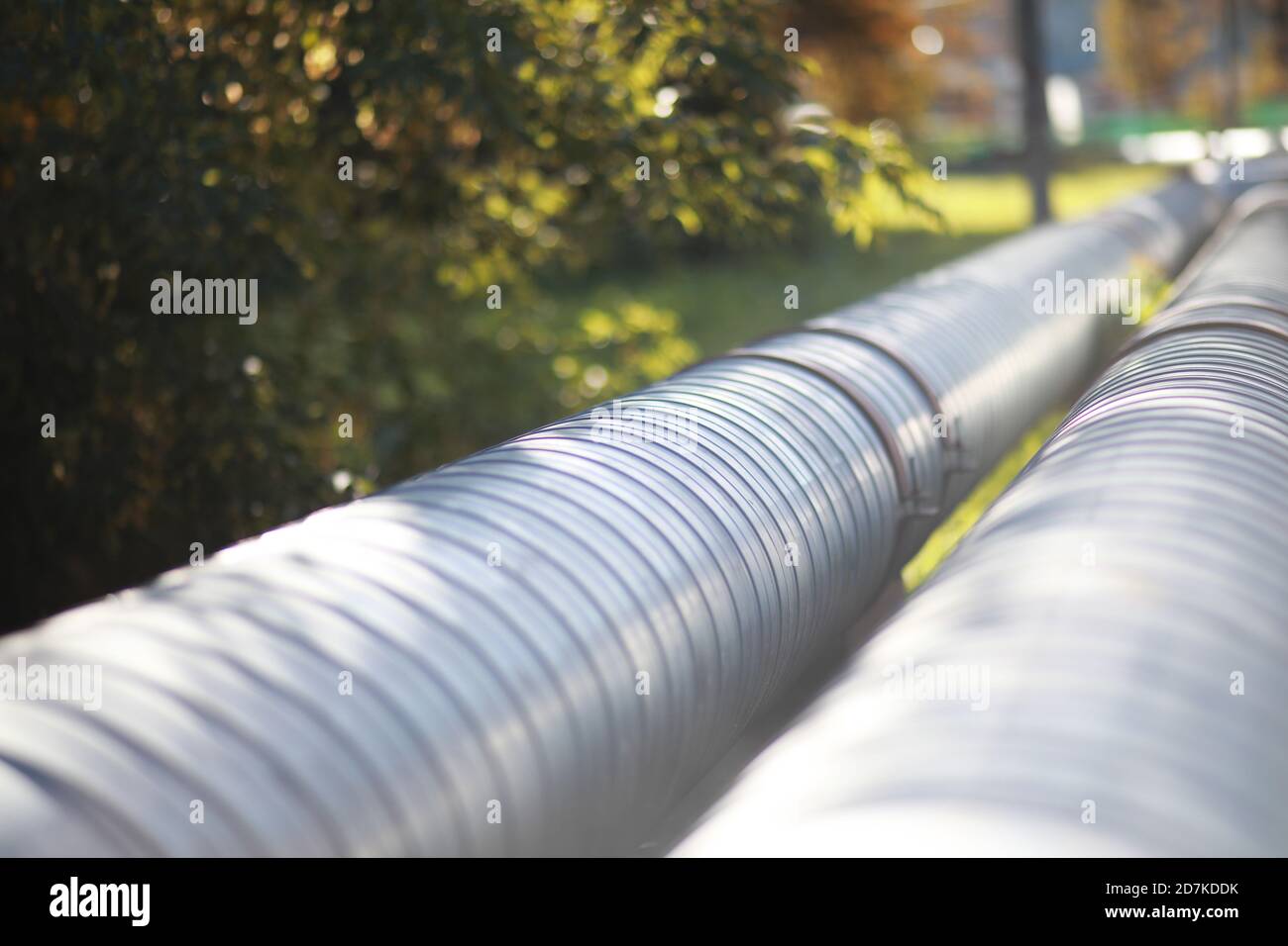 Industrial pipes on street construction Stock Photo - Alamy