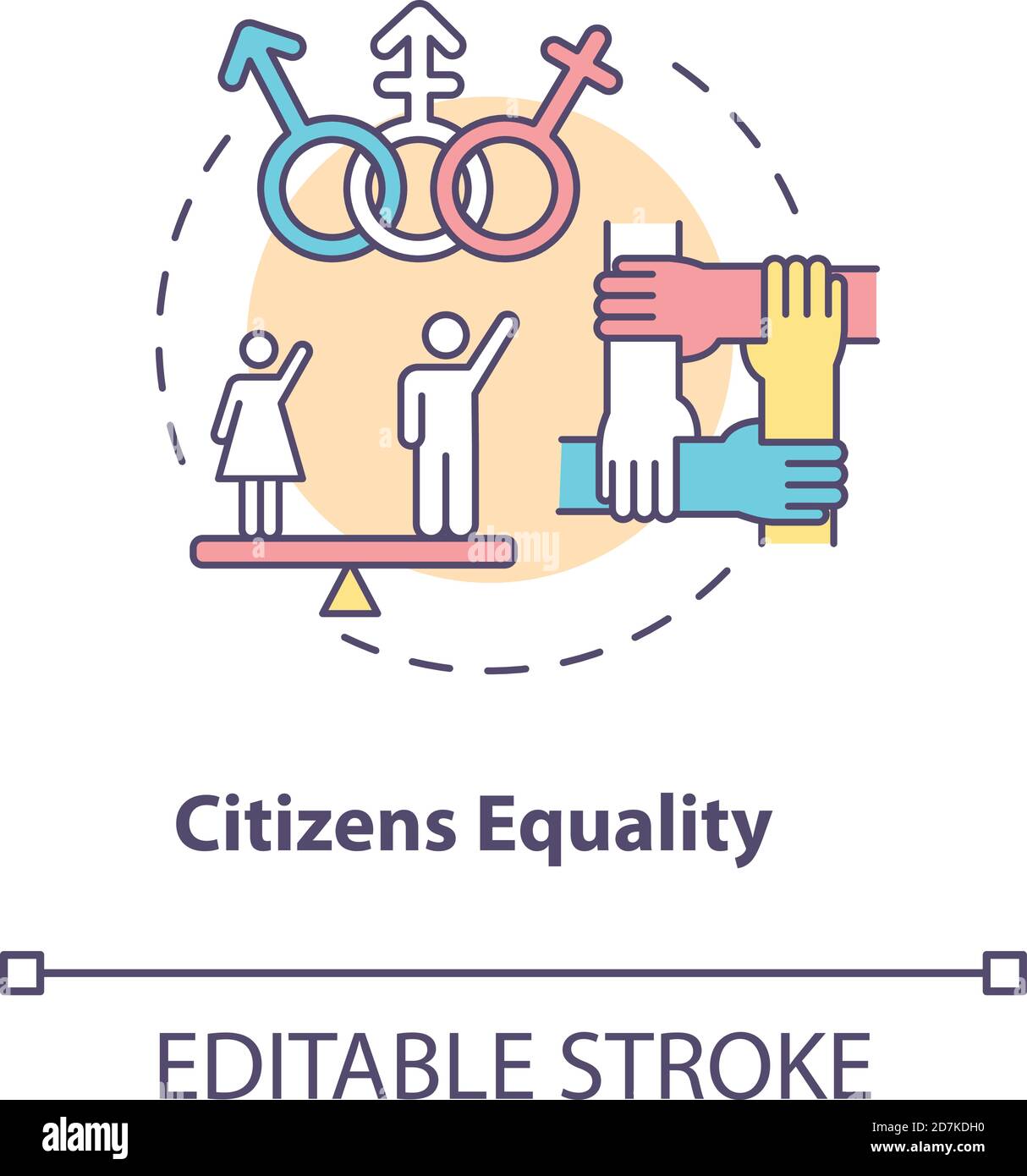 Citizens equality concept icon Stock Vector Image & Art - Alamy