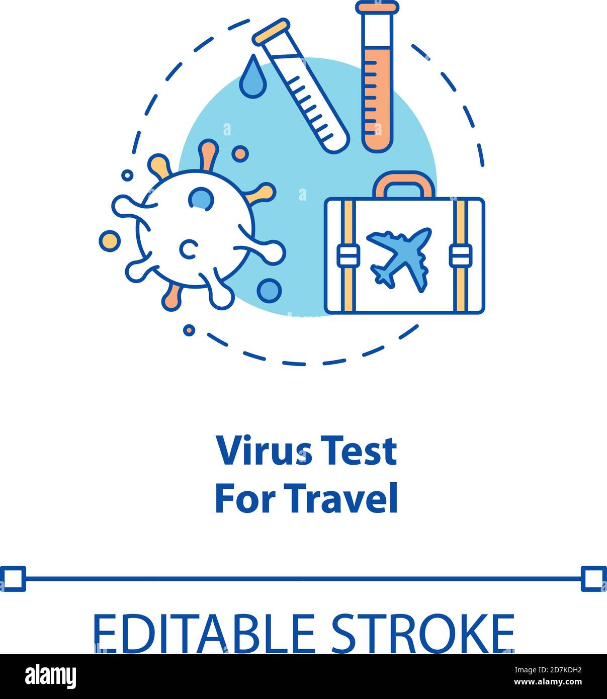 Virus test for travel concept icon Stock Vector Image & Art - Alamy