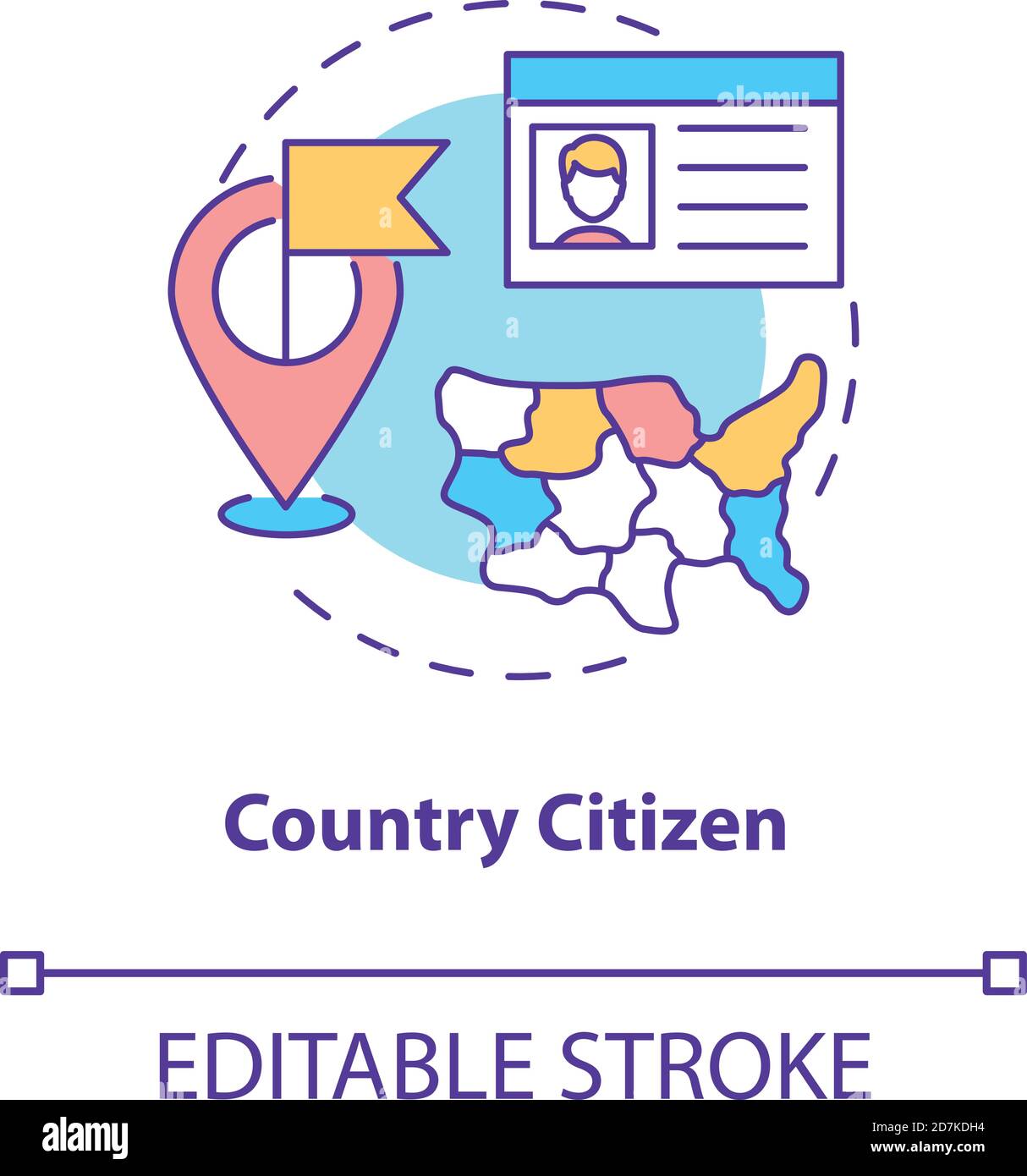 Country citizen concept icon Stock Vector Image & Art - Alamy