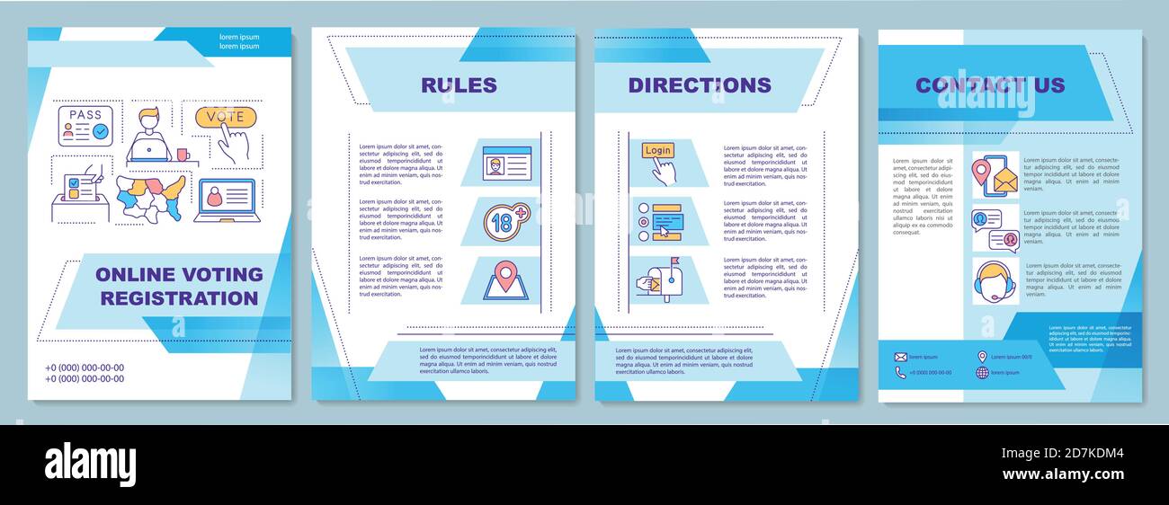 Online voting registration brochure template Stock Vector Image & Art ...